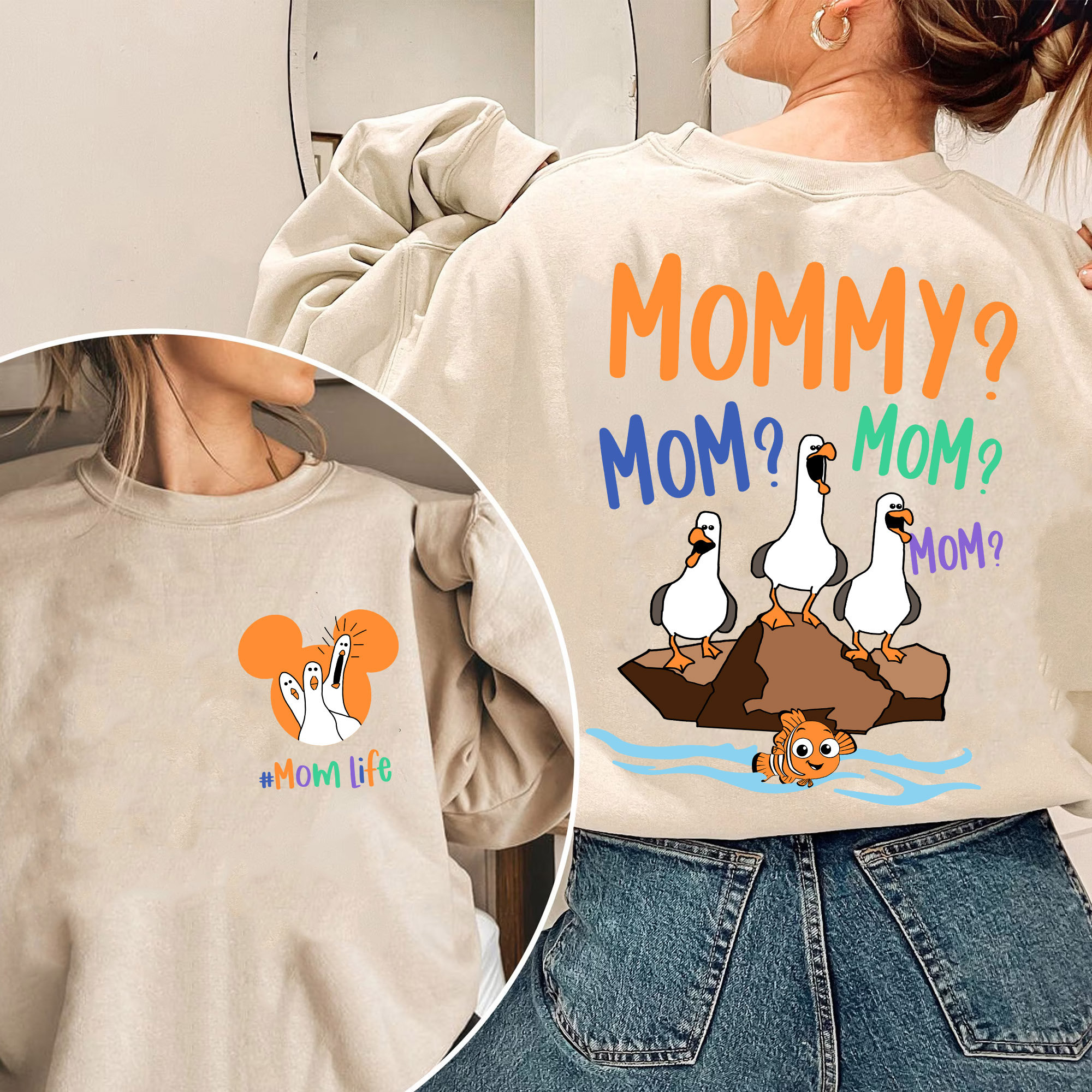Double Sided Mommy Mom Mom Finding Nemo Seagull Comfort Colo | Inspire ...