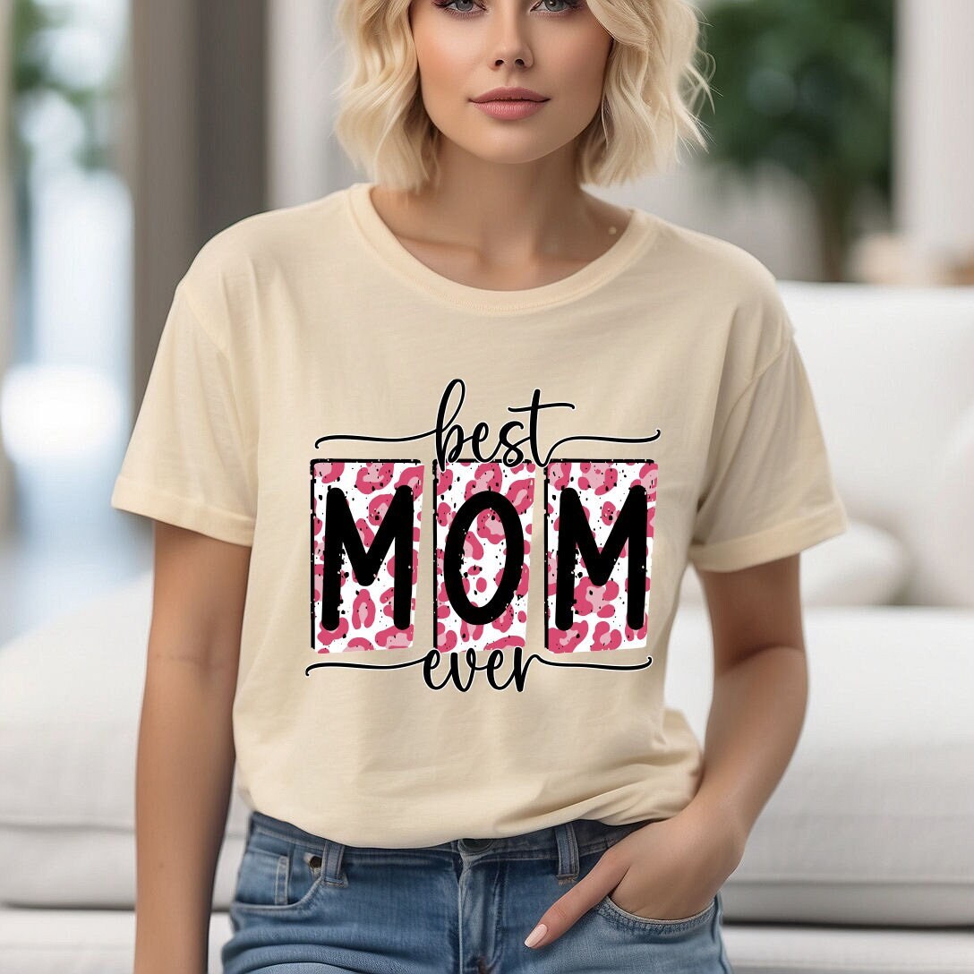 Best Mom Ever Shirt, Pink Leopard Print Mom Shirt, Mom Gifts | Inspire ...