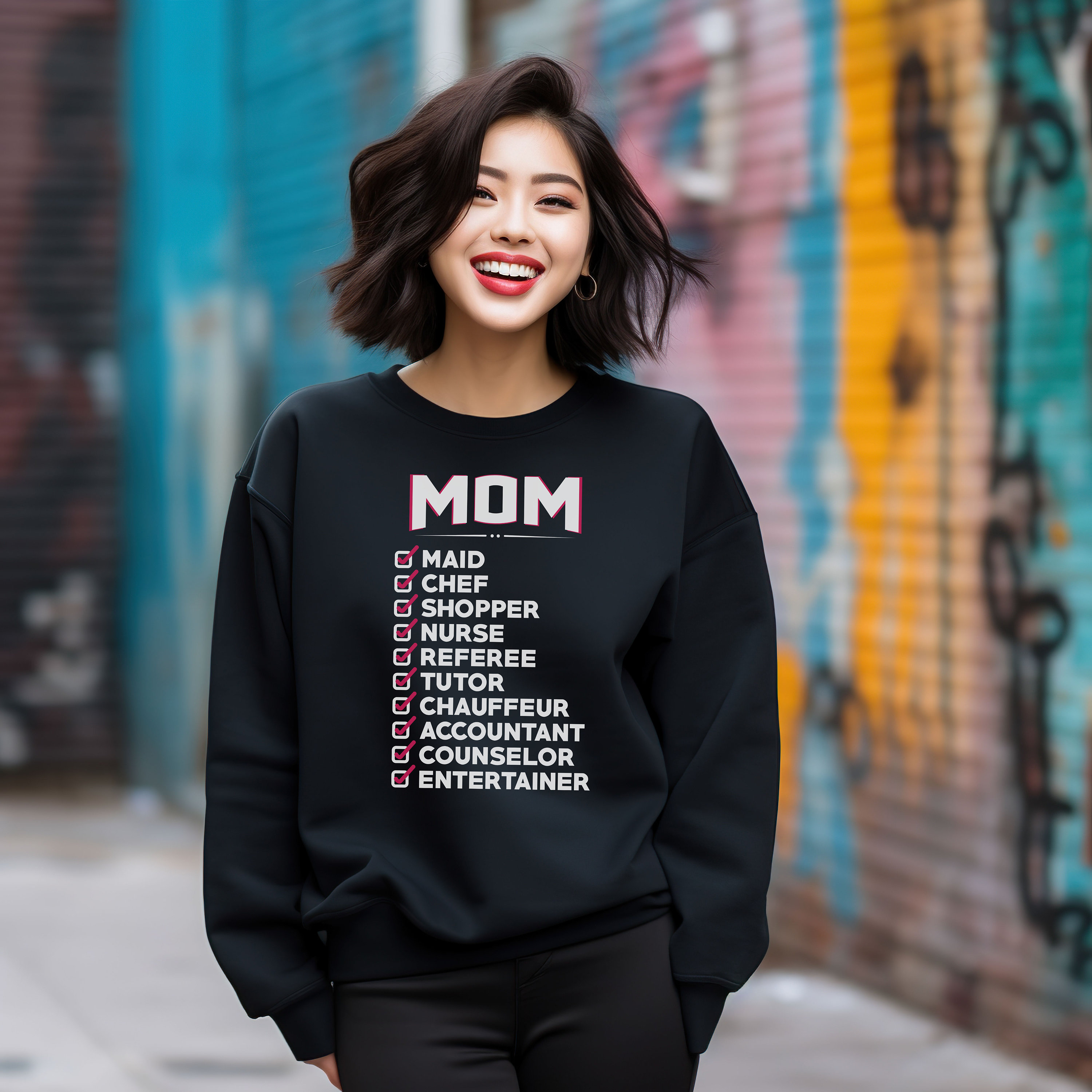 Mom T-Shirt, Mom Maid Chef Shopper Nurse Referee Tutor Chauf | Inspire ...