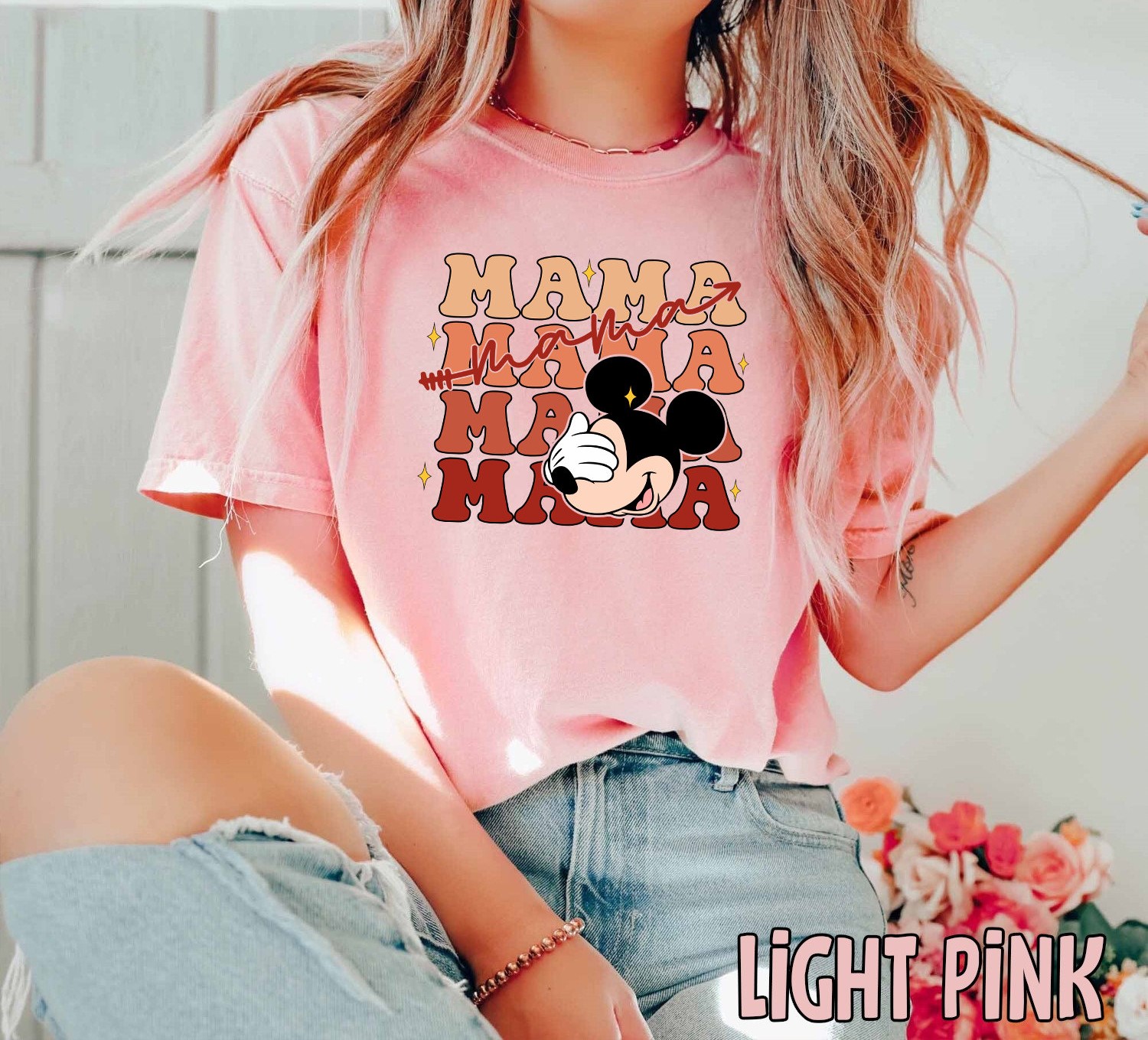Mama Mickey Mouse T-shirt, Retro Groovy Disney Mom Shirt, Be - Inspire ...