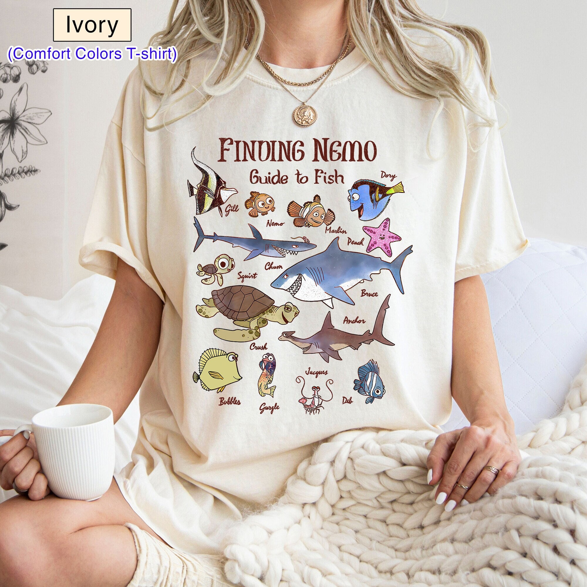 Disney Pixar Finding Nemo Squad Fish Guide Graphic Shirt, Ma | Inspire ...