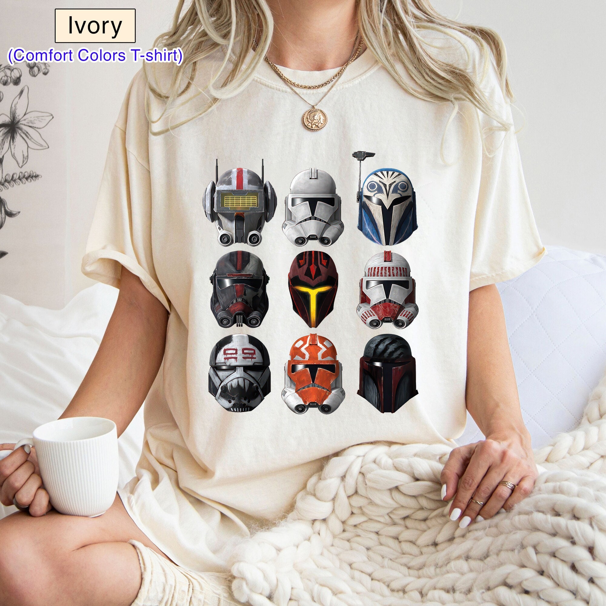 Star Wars The Clone Wars Clone Helmets Shirt, Disney Star Wa - Inspire ...