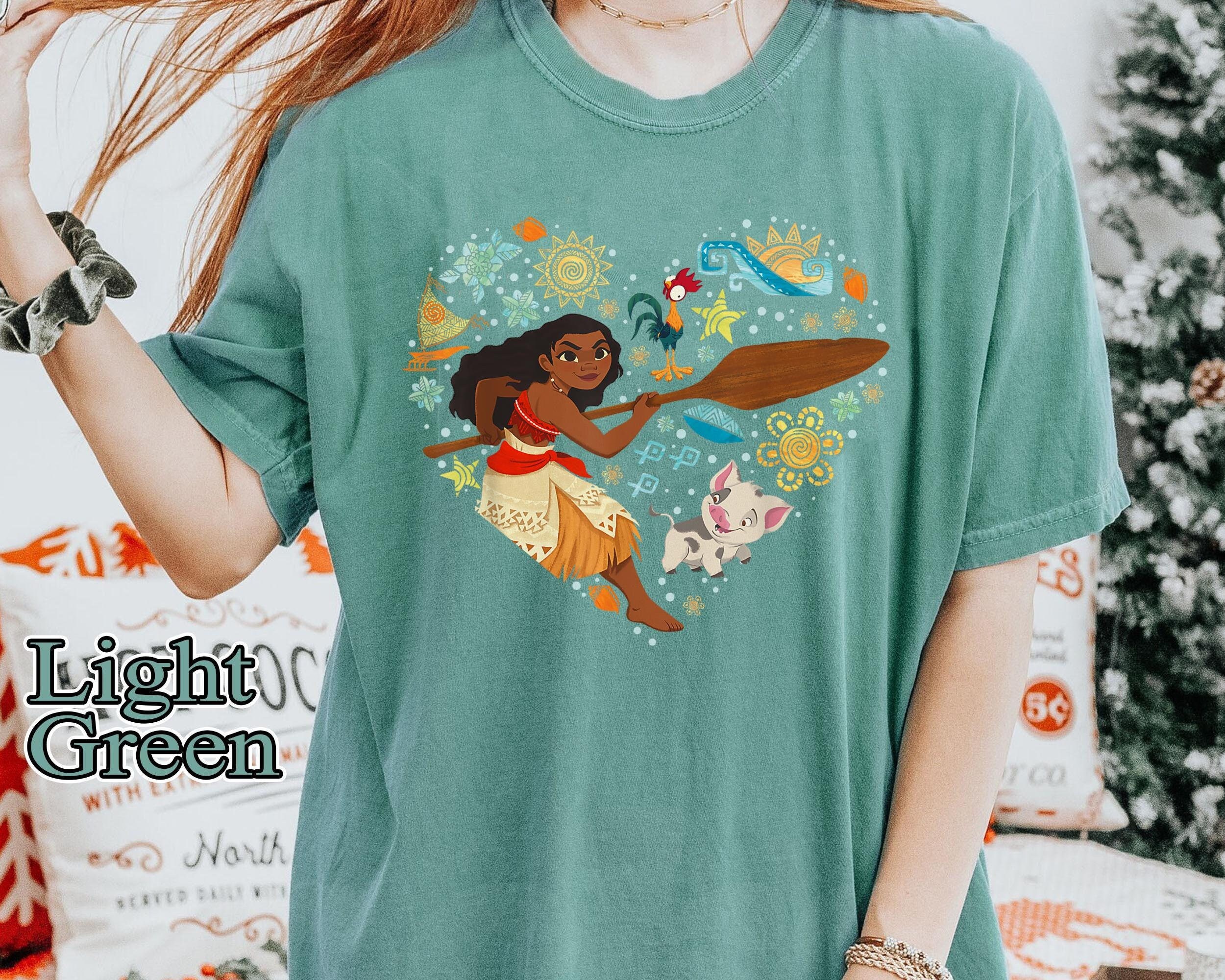 Moana Collage Heart Comfort Colors Shirt, Moana Hei Hei Pua - Inspire ...