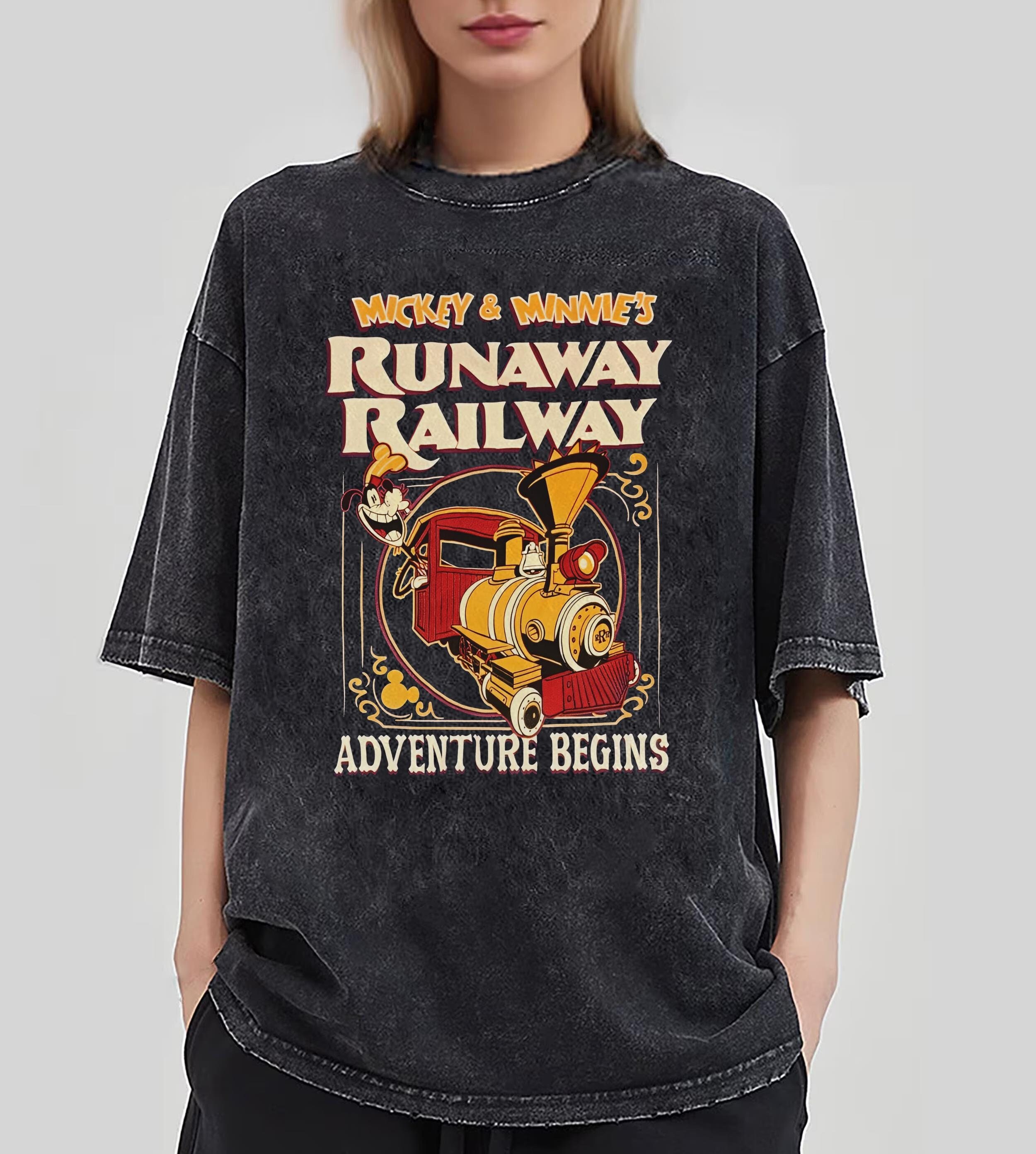 Retro Mickey And Minnies Runaway Railway Comfort Colors Shir | Inspire ...