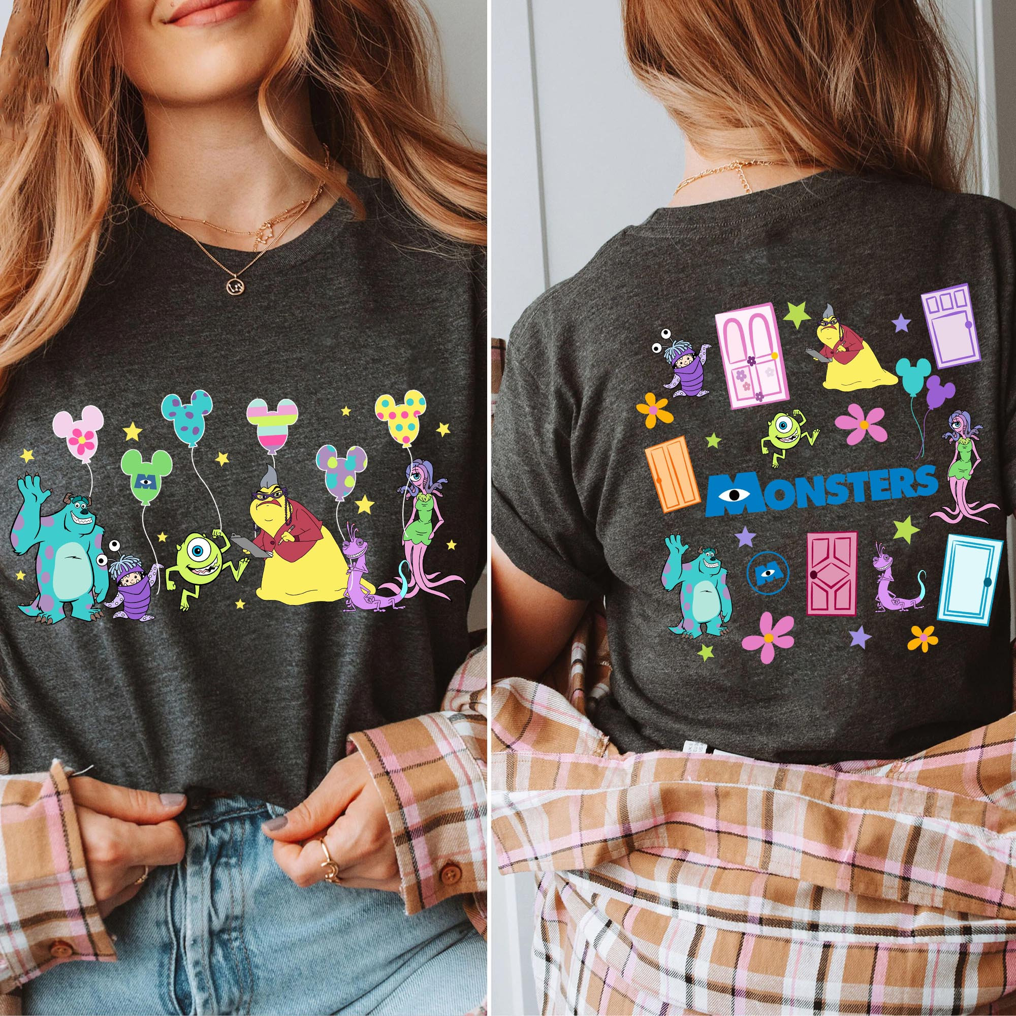 Two Sided Monster Inc Characters with Mickey Balloon Comfort | Inspire ...