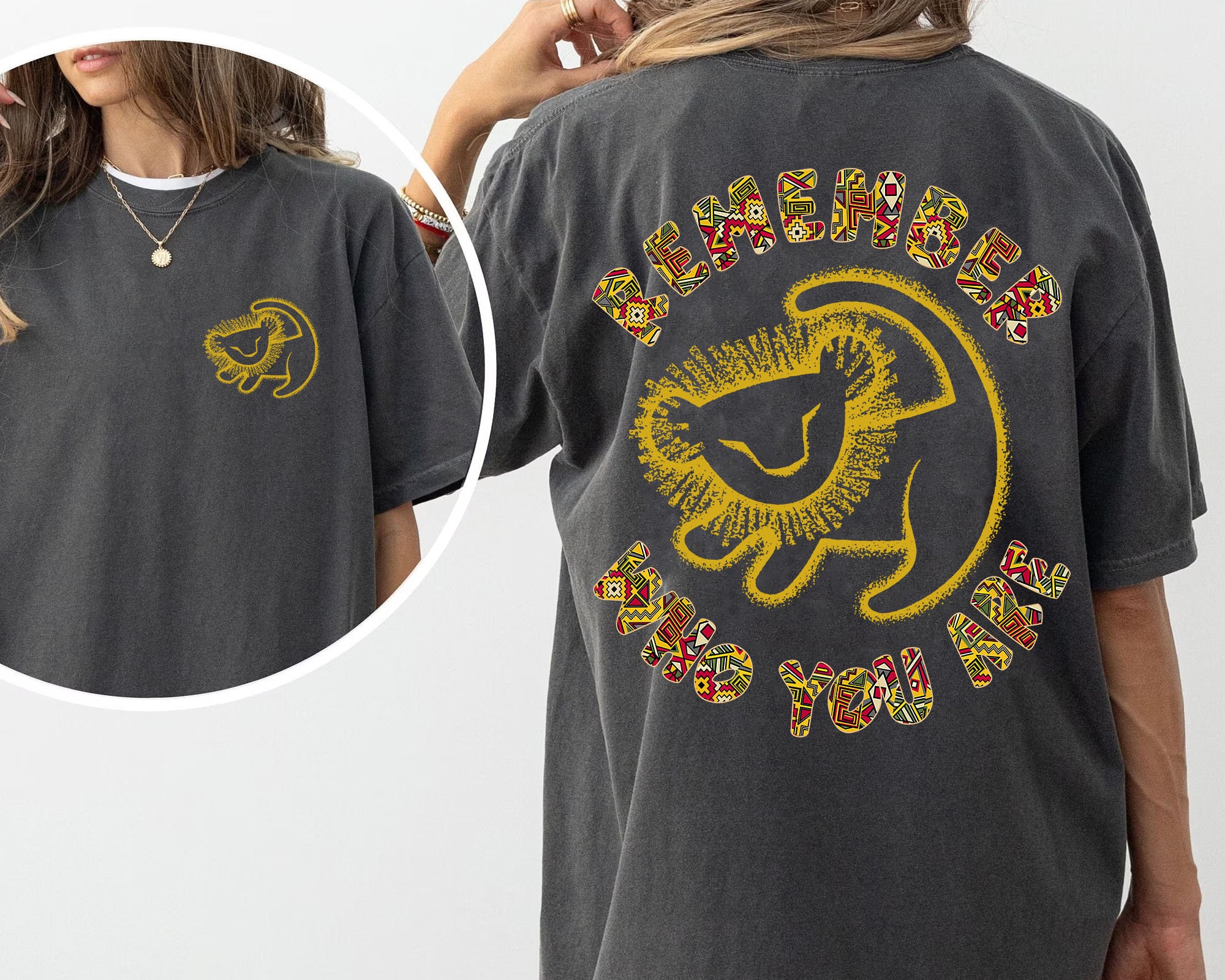 Two Sided Simba Gold Shirt, Cave Painting Graphic Shirt, Rem - Inspire ...