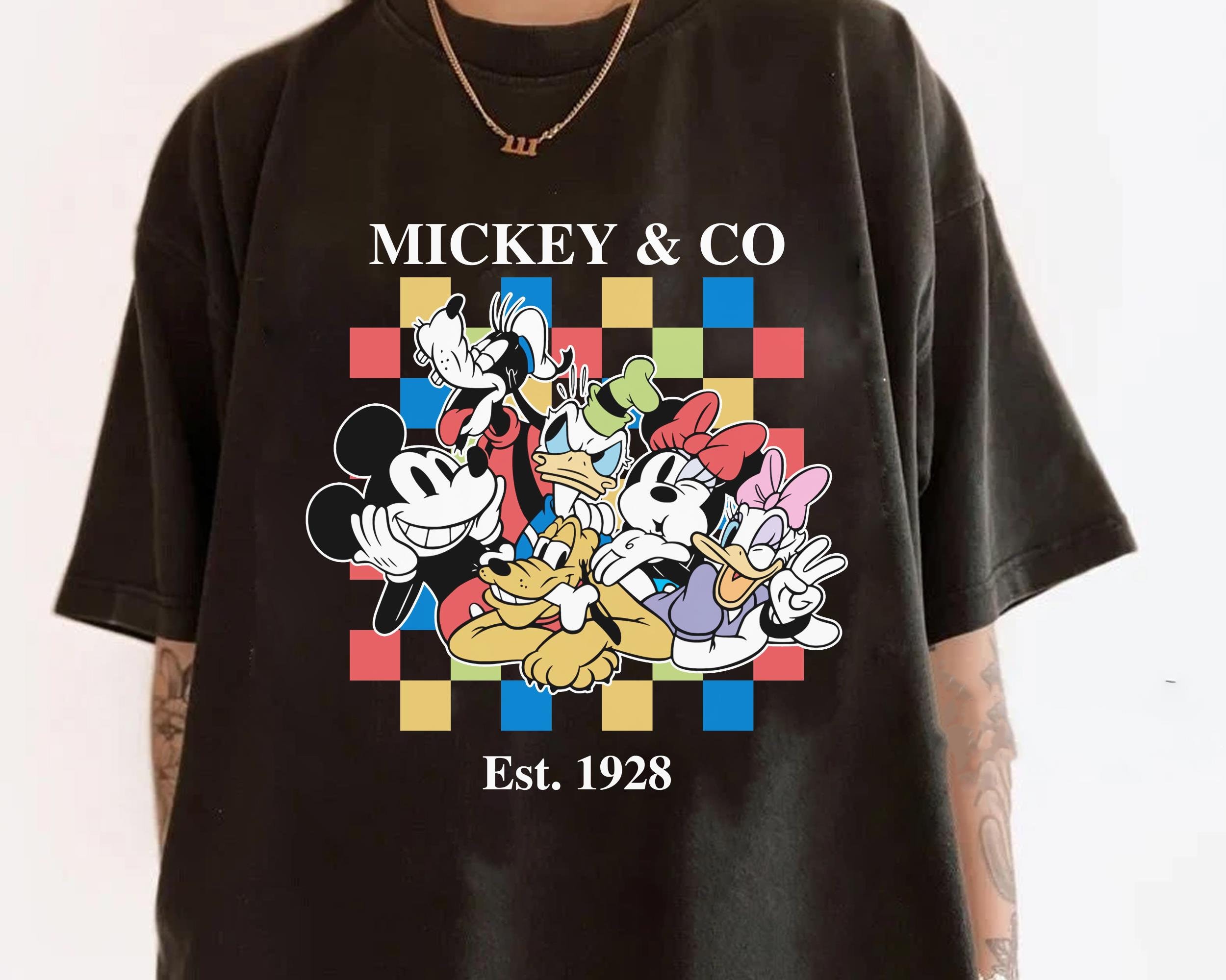 Vintage Checkered Mickey And Friends Comfort Colors Shirt, D | Inspire ...