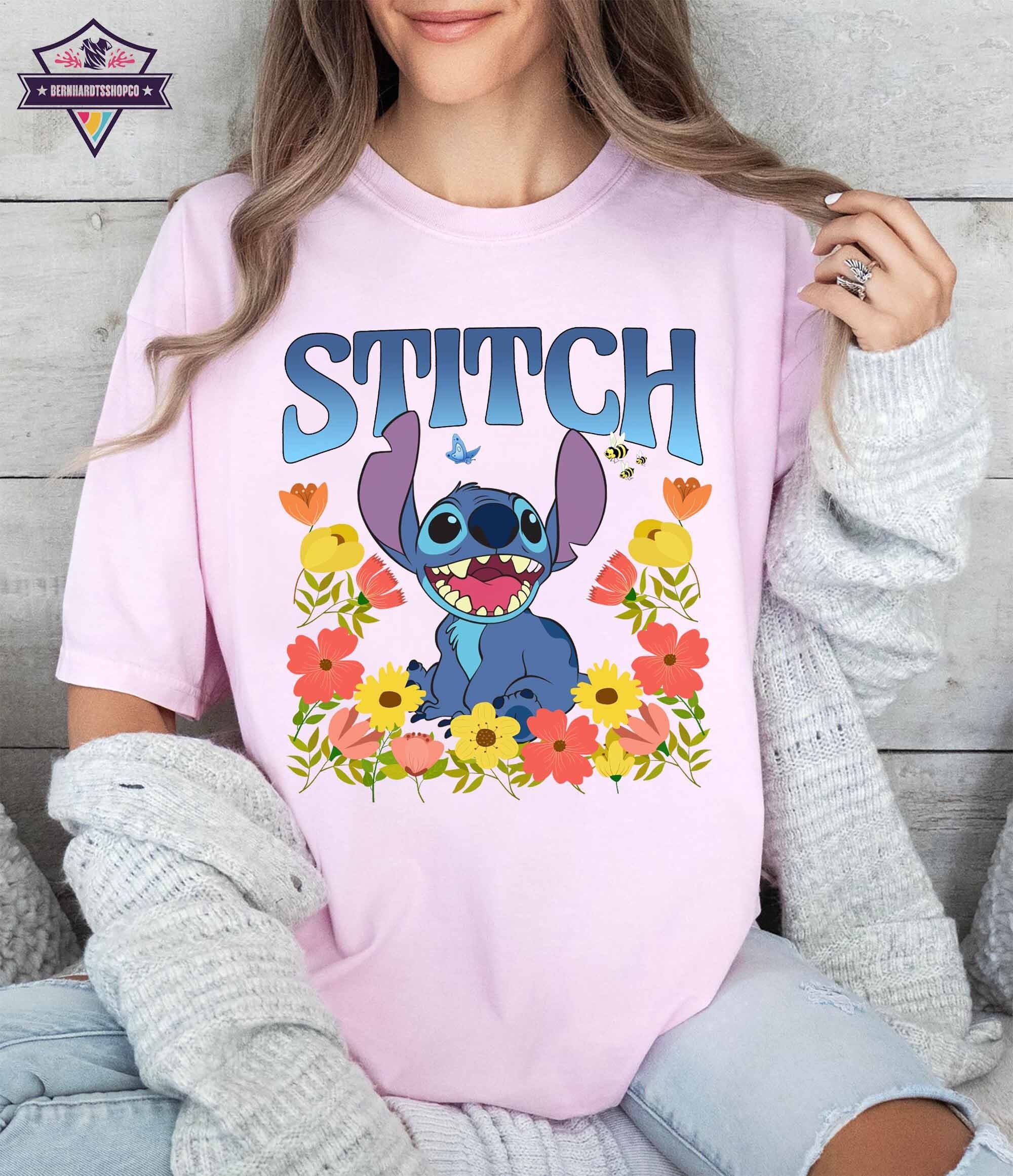 Disney Floral Stitch Love Flower Portrait Shirt, Disney Flor | Inspire ...