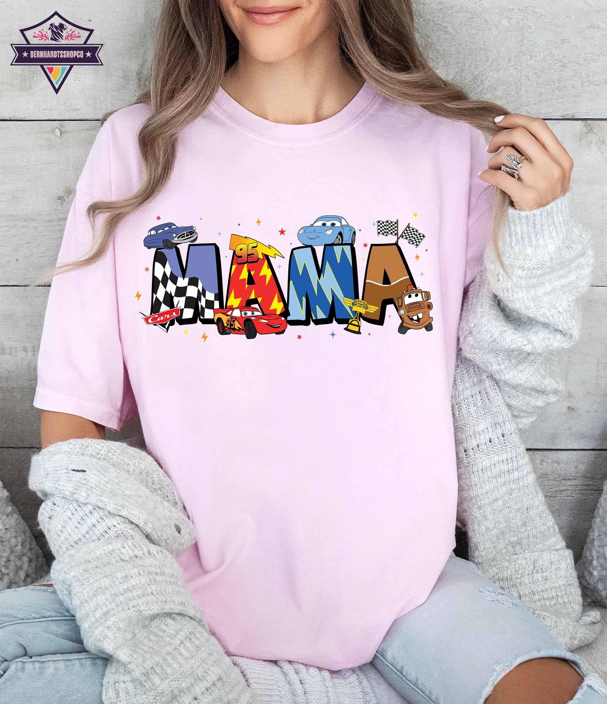 Disney Pixar Mama Cars Shirt, Vintage Disney Mama Cars Vinta - Inspire ...