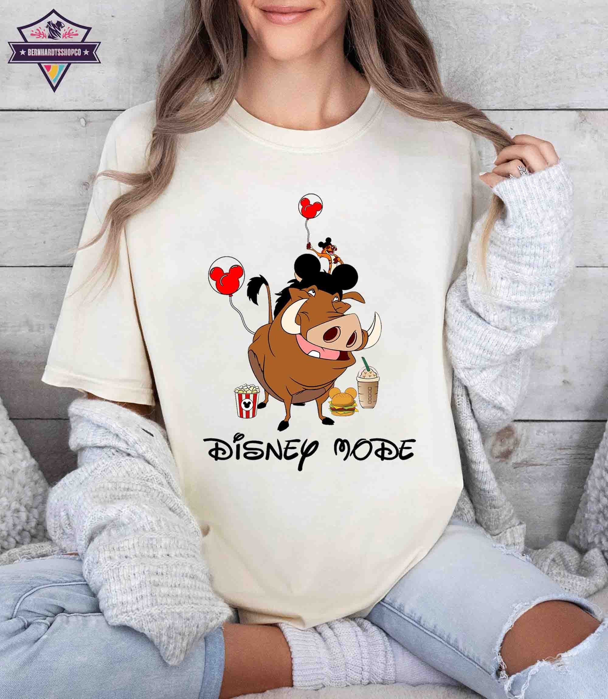 Pumbaa And Timon With Mickey Balloon Disney Mode Cute T-Shir | Inspire ...