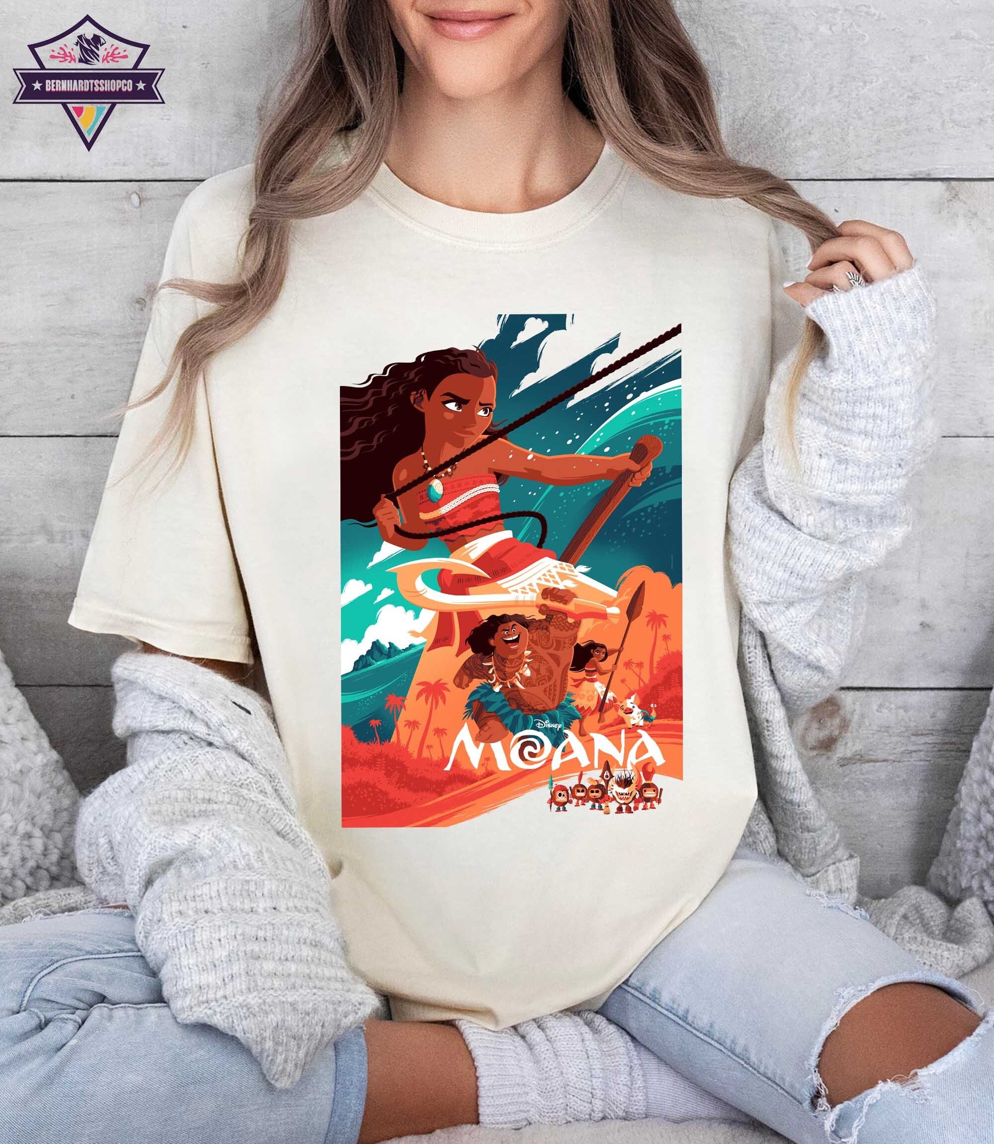 Vintage Disney Moana Shirt, Hei Hei and Pua Floral Sweater, | Inspire ...