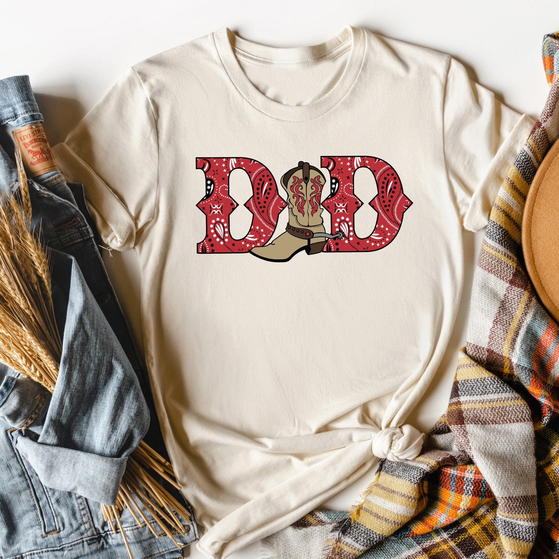 Cowboy Boots Dad Shirt, Western Dad Shirt, Fathers Day T-Shi - Inspire ...
