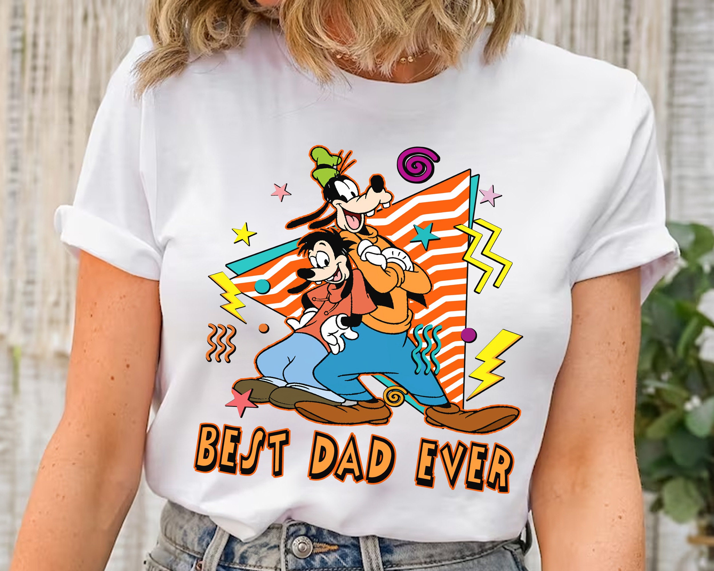 Max Goof And Goofy Best Dad Ever Retro 90s T-shirt, Disney A - Inspire ...