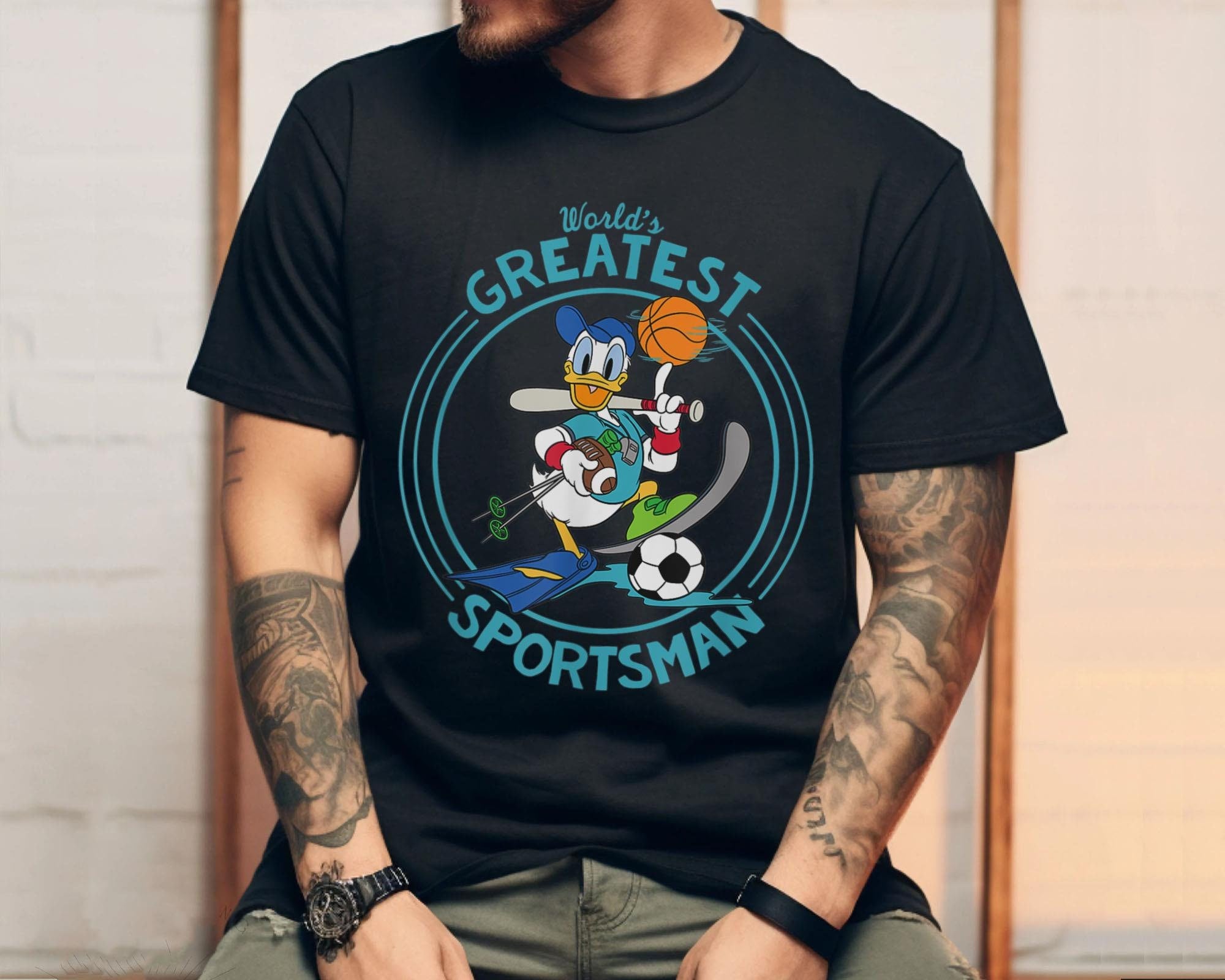 Retro Donald Duck Dad Worlds Greatest Sportsman Comfort Colo | Inspire ...