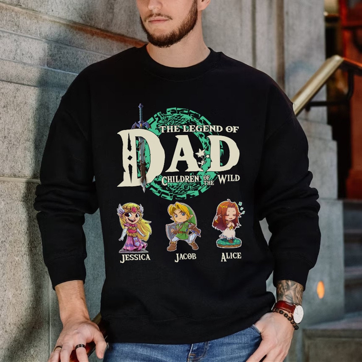 Personalized Dad The Legend Of Dad Shirt, Zelda Dad Shirt, L | Inspire ...