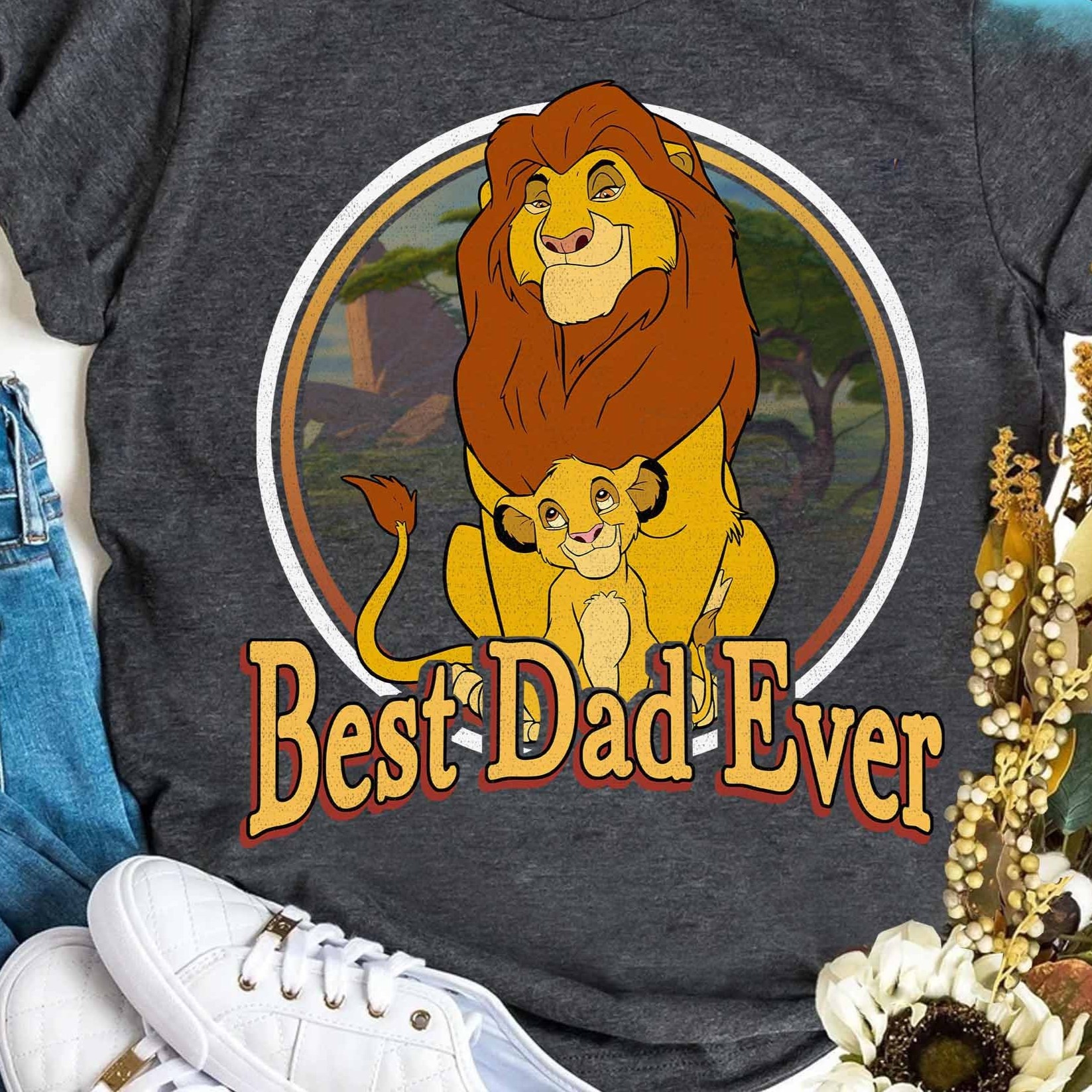 Retro Disney The Lion King Best Dad Ever Mufasa And Simba Fa | Inspire ...