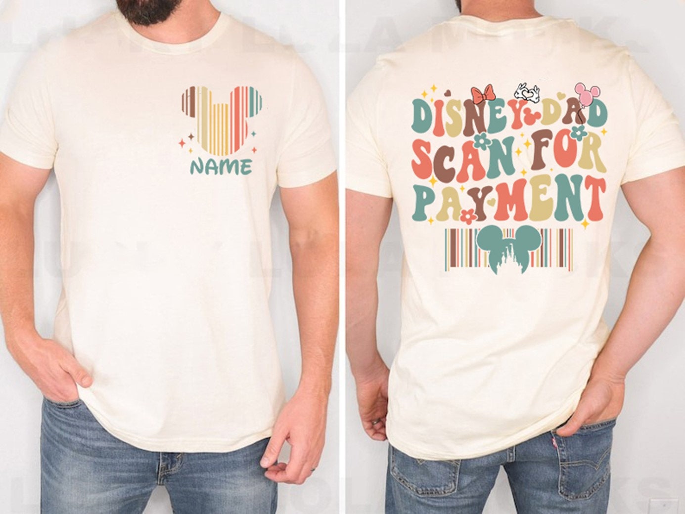 Two-sided Personalized Disneyland Dad Scan For Payment, Funn - Inspire ...