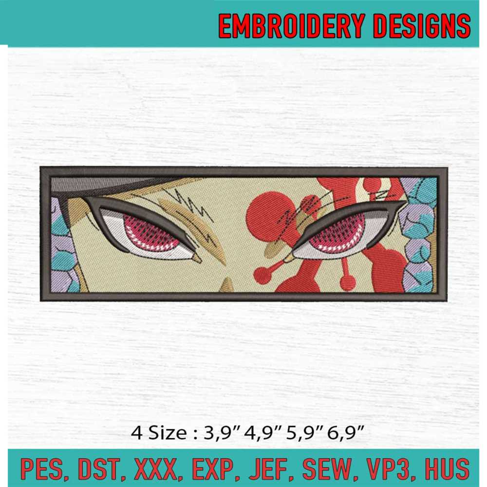 Tengen Uzui Demon Slayer Face Anime Machine Embroidery Digit | Inspire ...