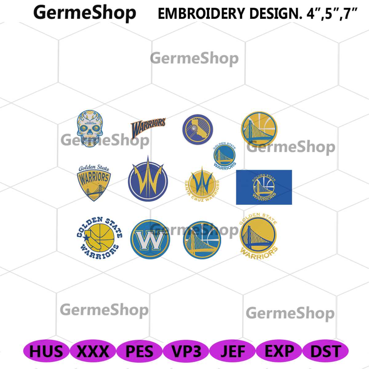 NBA Golden State Warriors Logo Machine Embroidery Designs, G | Inspire ...