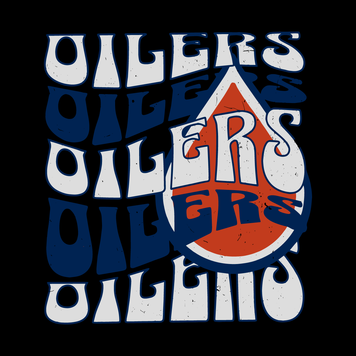 Retro Oilers Gameday Hockey NHL SVG Digital Download Files | Inspire Uplift