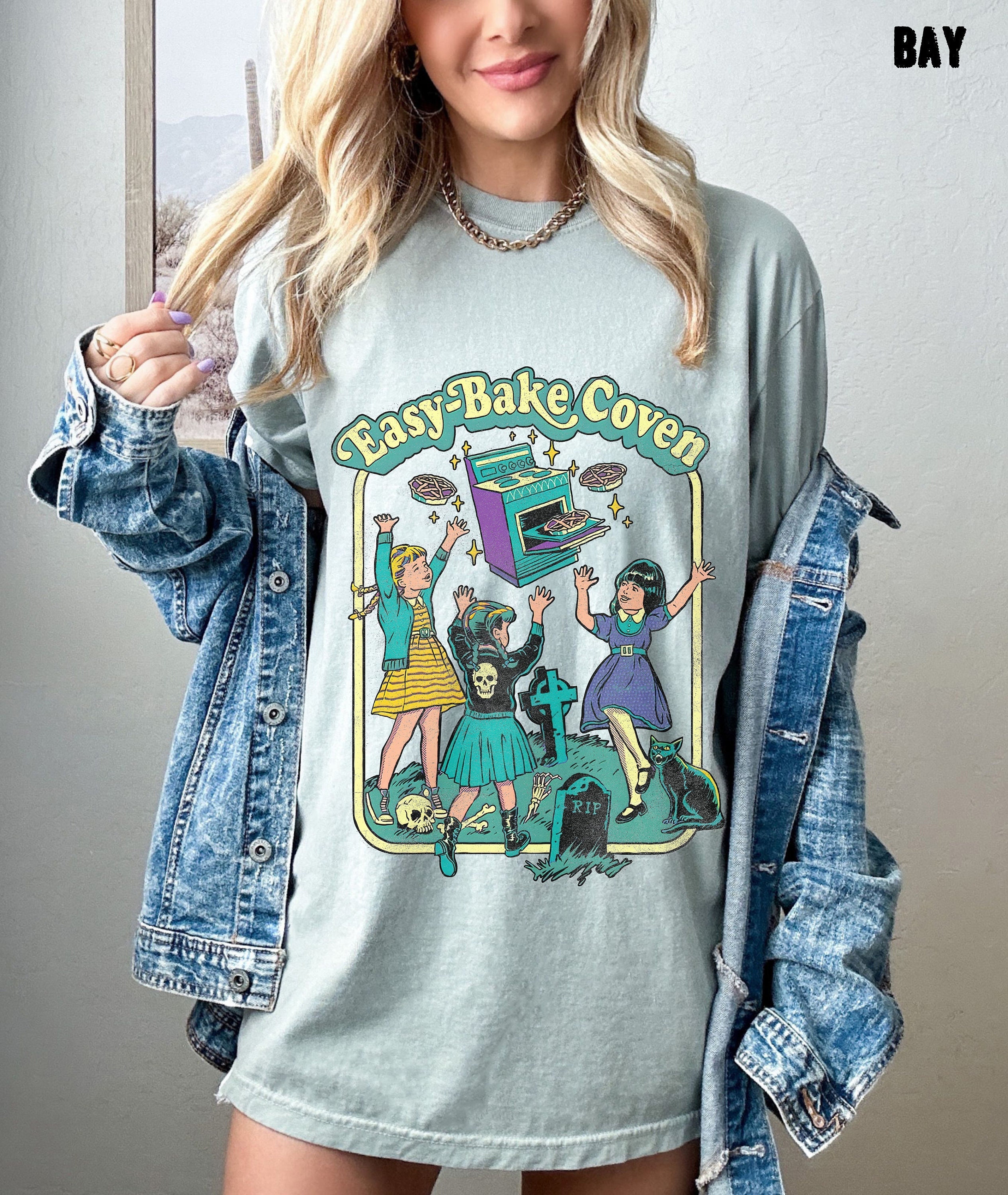 Easy Bake Coven 90s Horror Movie Fan Oversized Vintage T Shi - Inspire ...