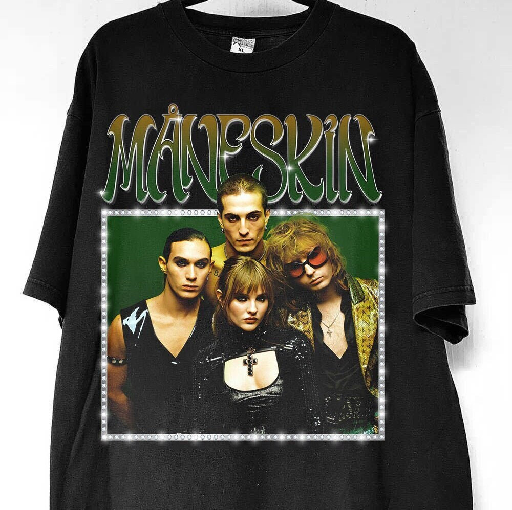 90s Maneskin Tour T-Shirt, Maneskin Rock Band Tour Concert - Inspire Uplift
