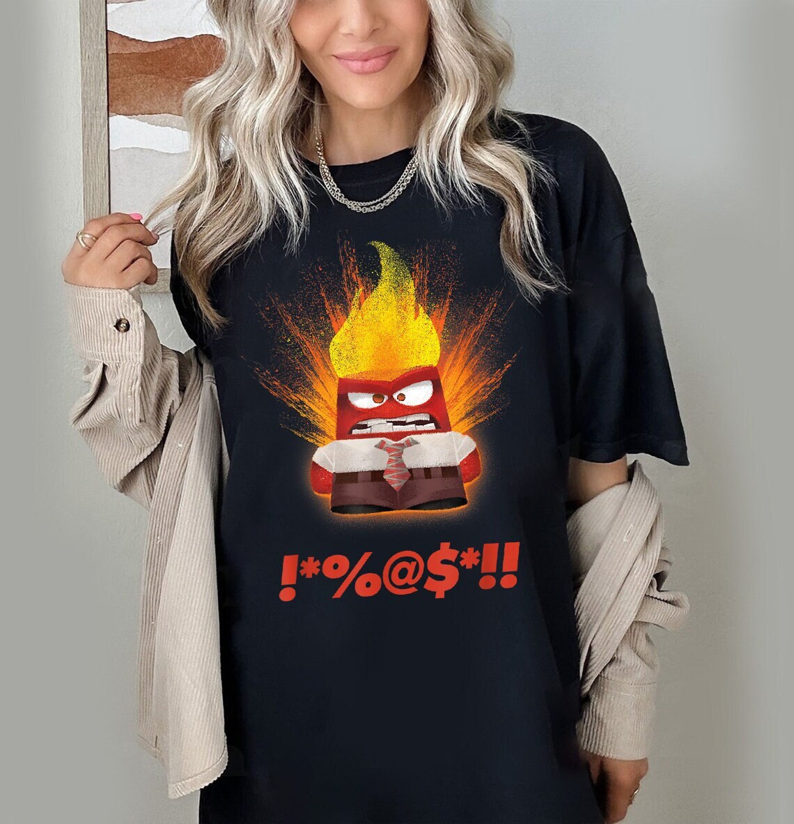 Disney Inside Out Angry T-Shirt T-Shirt, Inside Out Angry Em | Inspire ...