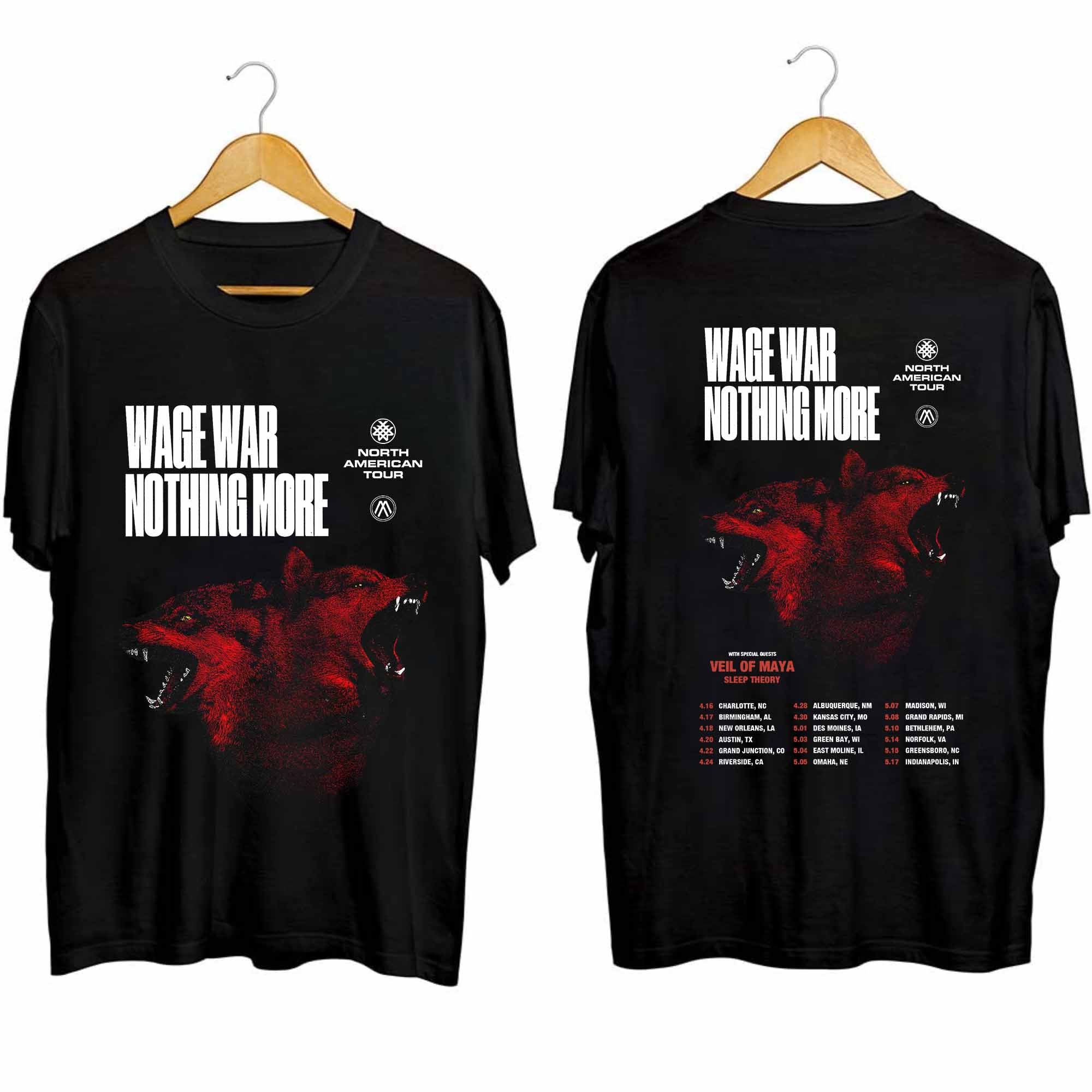 Nothing More and Wage War Spring 2024 US Tour Shirt, Nothing | Inspire ...