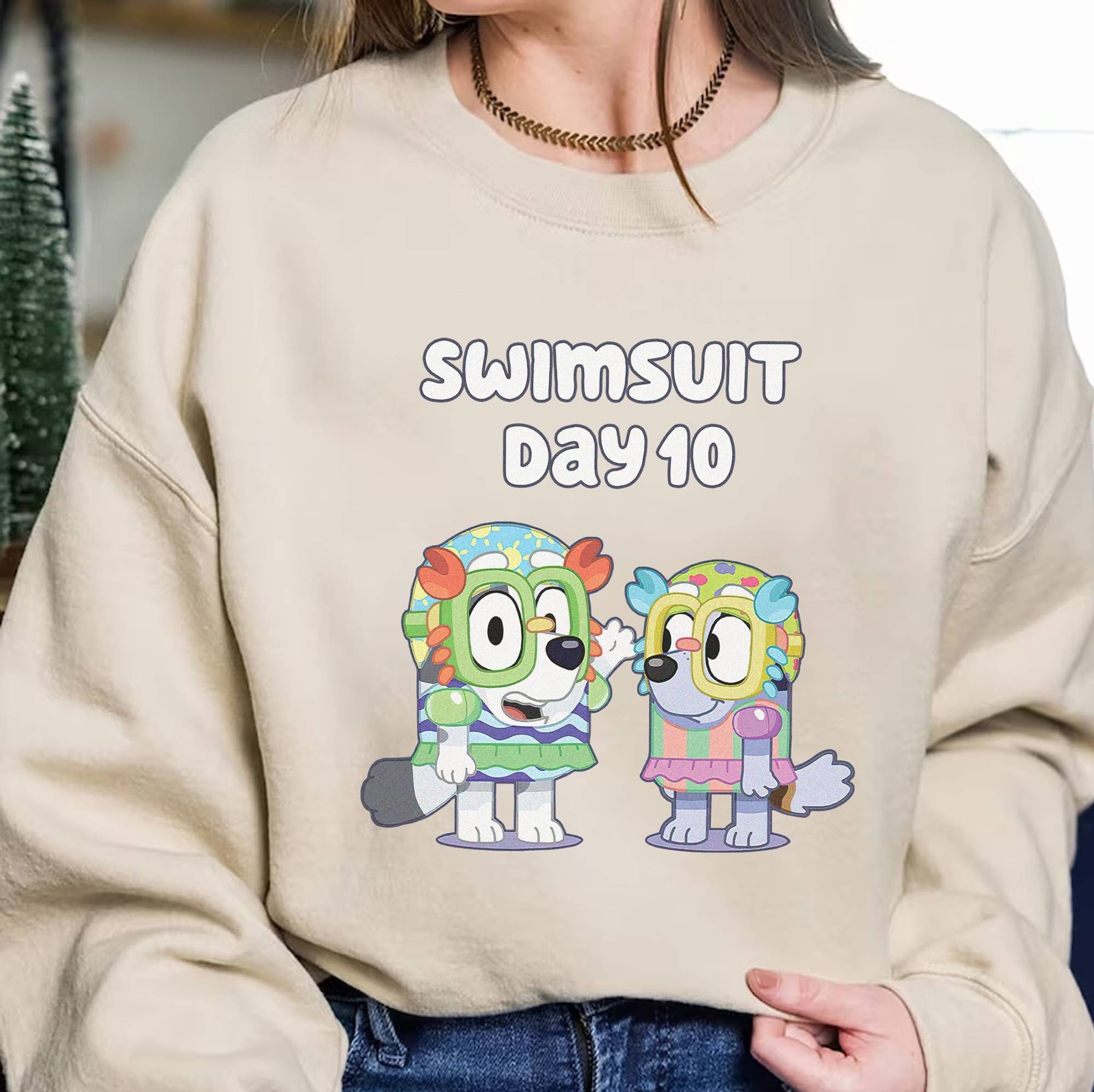 Bluey and Bingo Wearing Swimsuits Day Shirt, Bluey and Bingo | Inspire ...