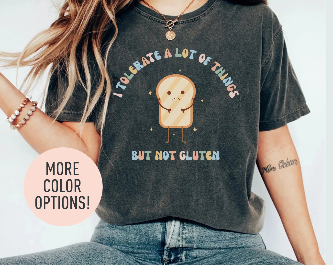 I Tolerate A Lot Of Things But Not Gluten Shirt, Funny Glute | Inspire ...