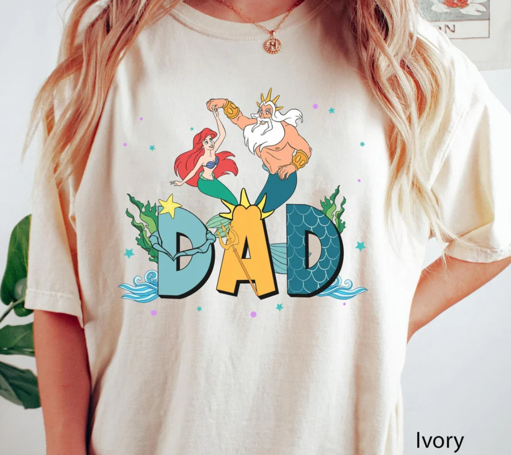 King Triton And Ariel Princess T-Shirt, The Little Mermaid D | Inspire ...