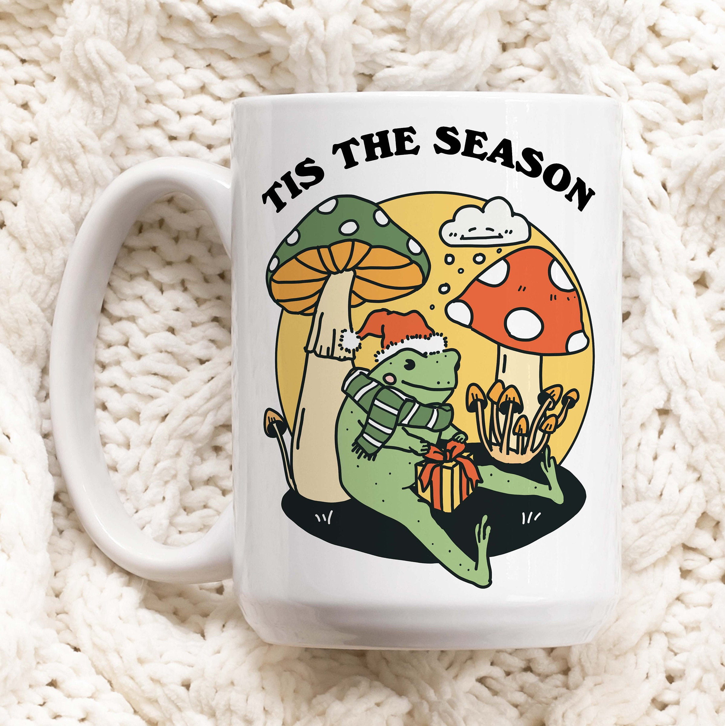 Cute Frog Christmas Mug, Festive Tis the Season Christmas Cu | Inspire ...