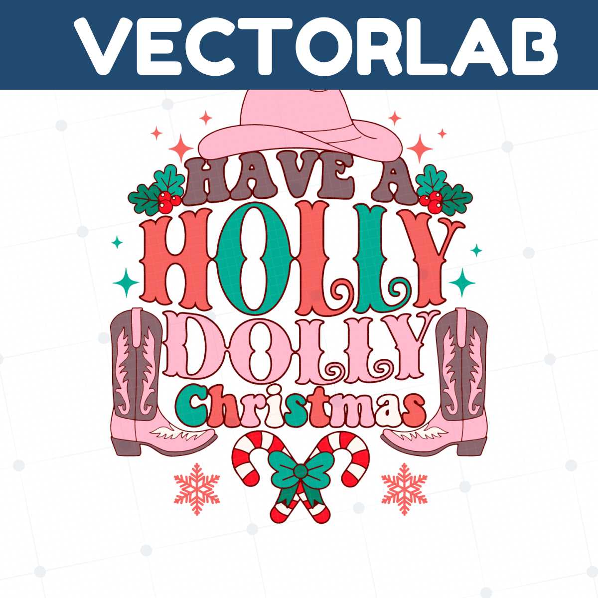 Have A Holly Dolly Christmas SVG | Inspire Uplift