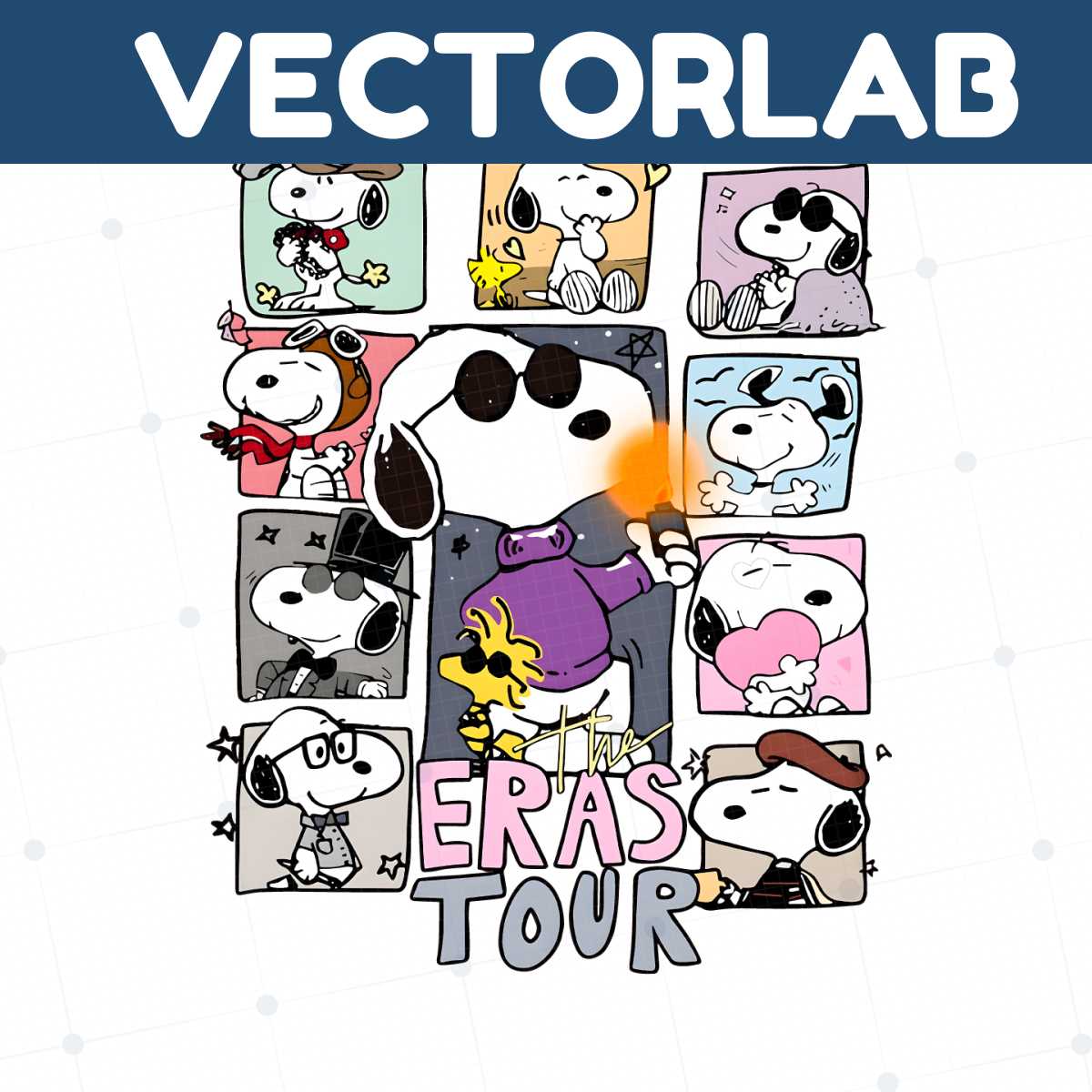Retro The Snoopy Era Tour PNG | Inspire Uplift