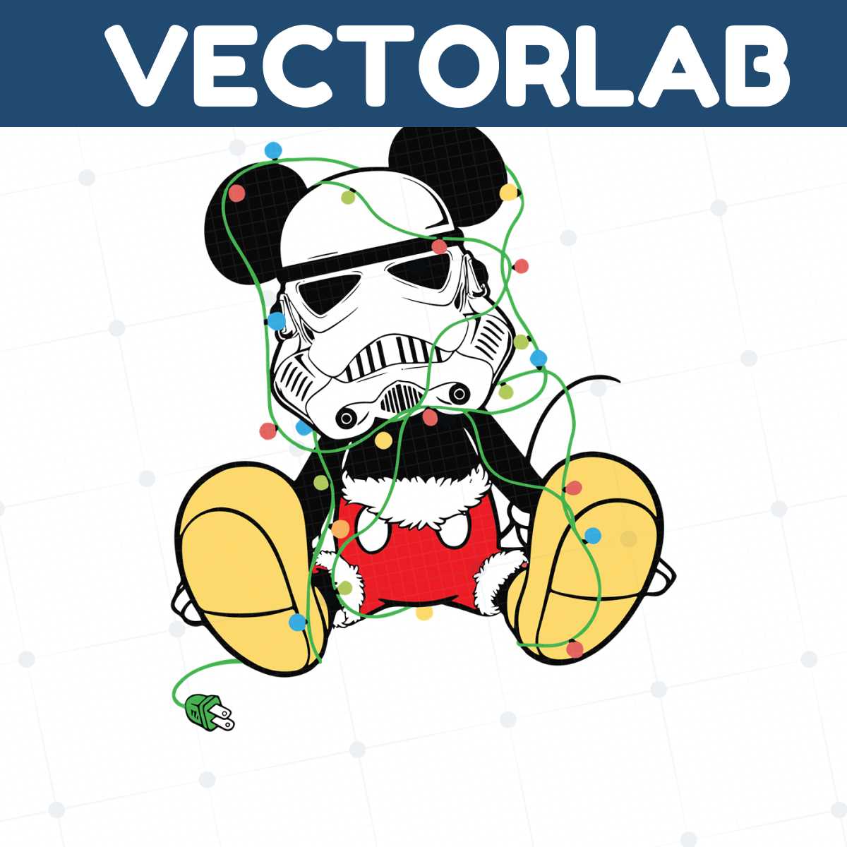 Disney Mickey Mouse Stormtrooper Christmas Light SVG File | Inspire Uplift