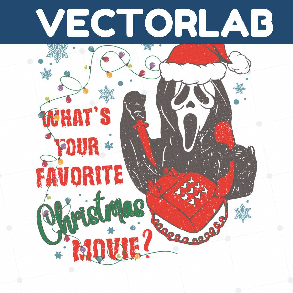 Retro Ghostface Whats Your Favorite Christmas Movie SVG File | Inspire ...