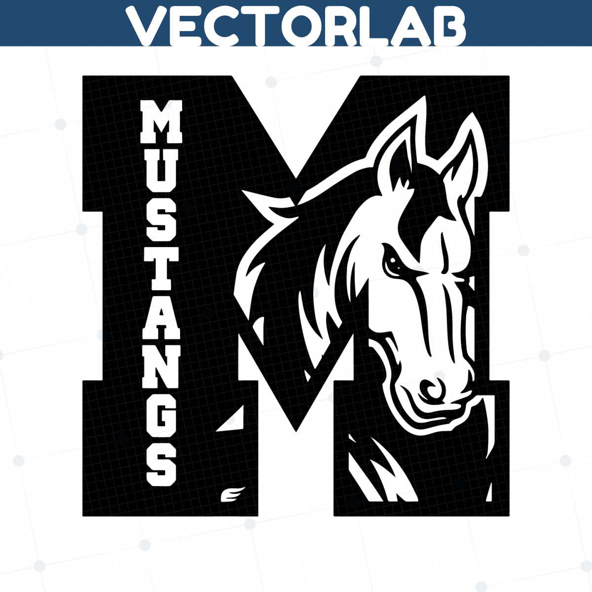 Mustangs Team Logo svg,Mascot Inside Letter,Mustang Team Log | Inspire ...