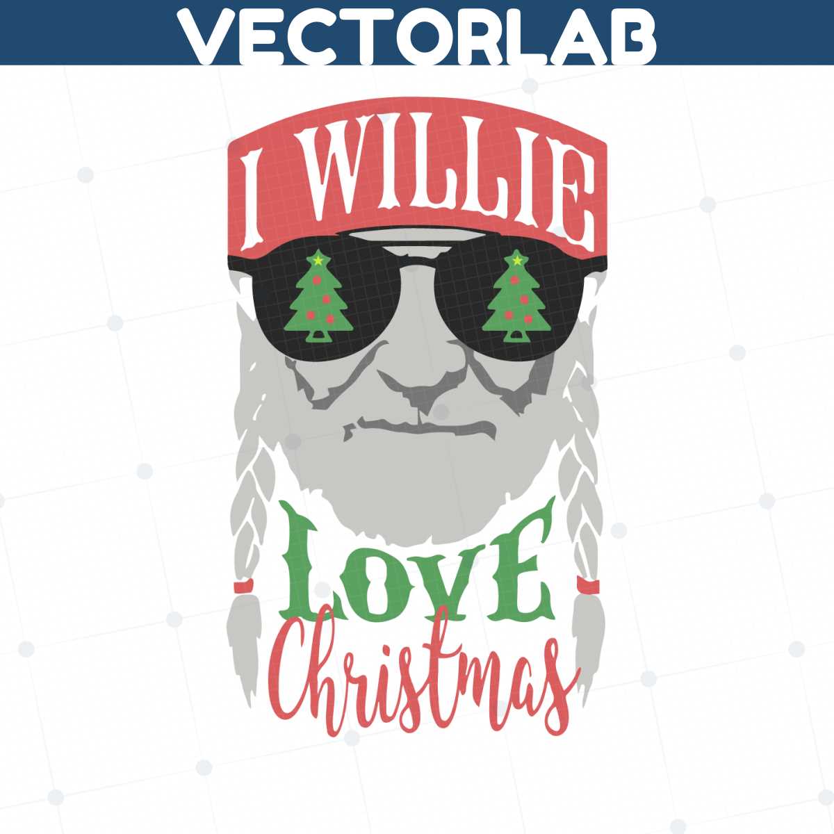 I Willie Love Christmas SVG DXF Willie Nelson Christmas Tree | Inspire ...