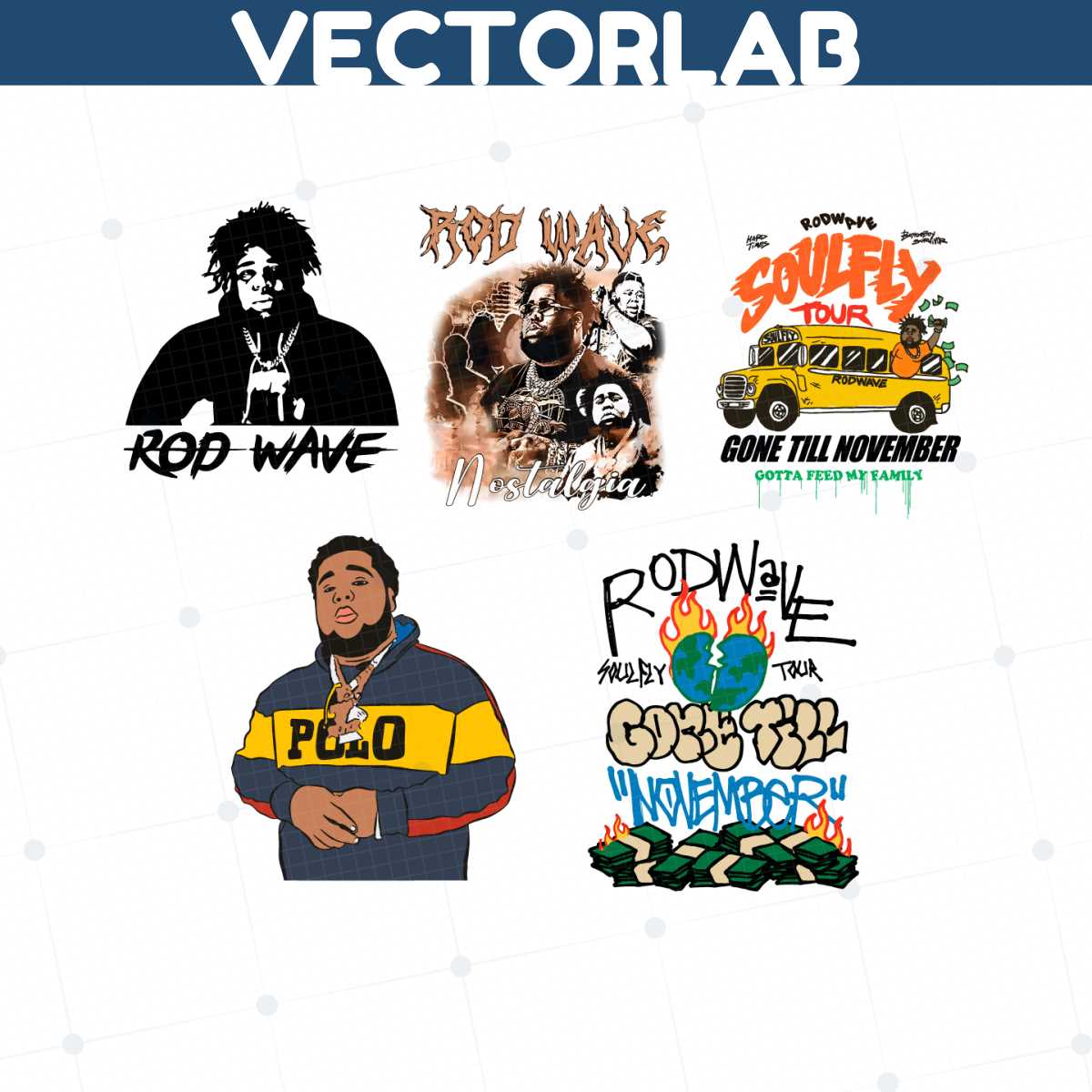 Rapper Rod Wave The Nostalgia Tour SVG PNG Bundle | Inspire Uplift