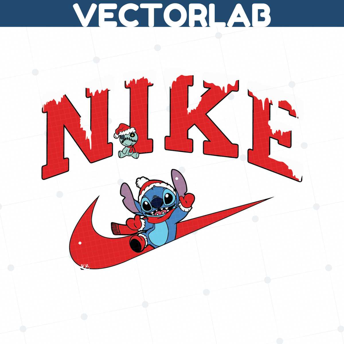 Christmas Stitch Nike Logo SVG | Inspire Uplift