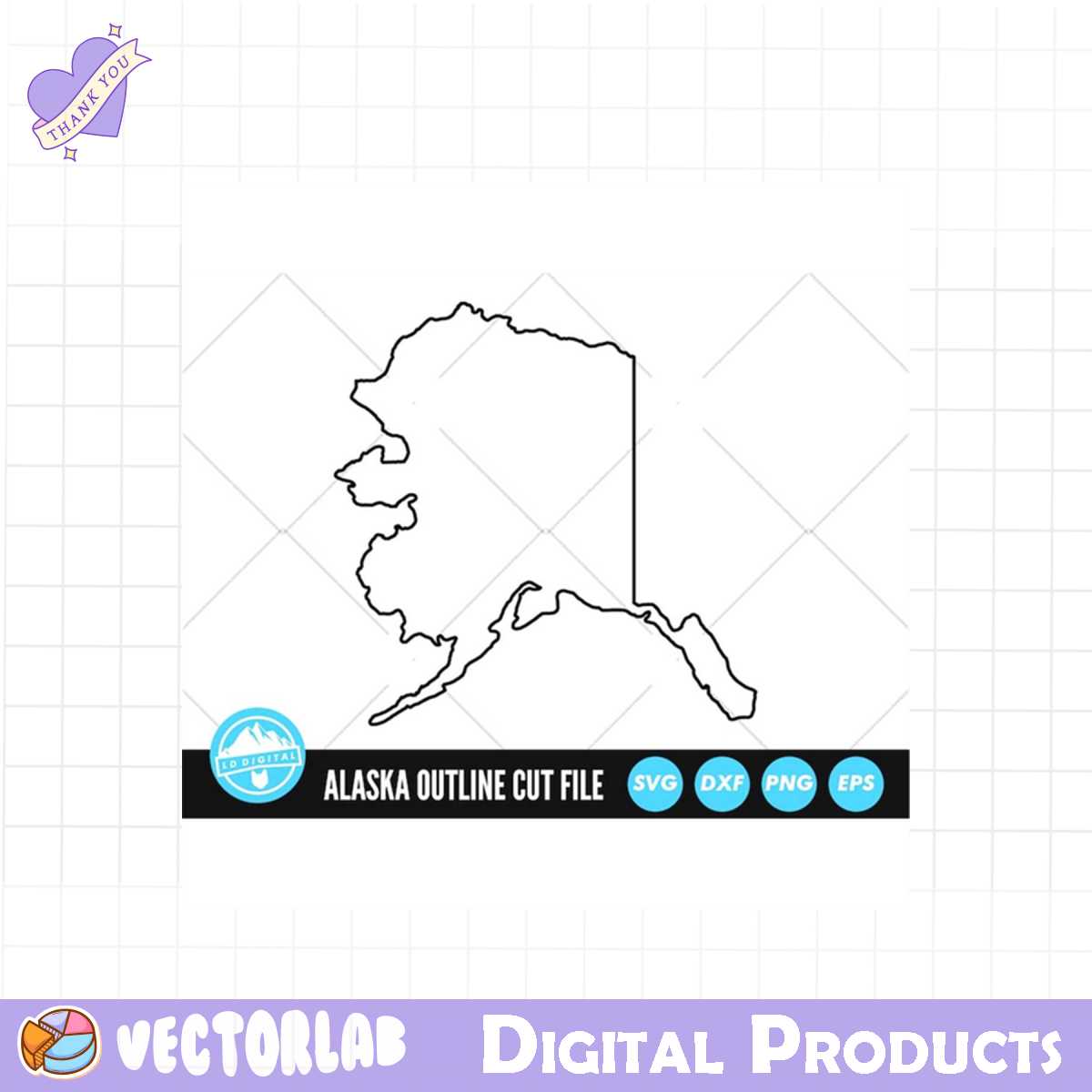 Alaska Outline SVG Files | Alaska Cut Files | United States | Inspire ...