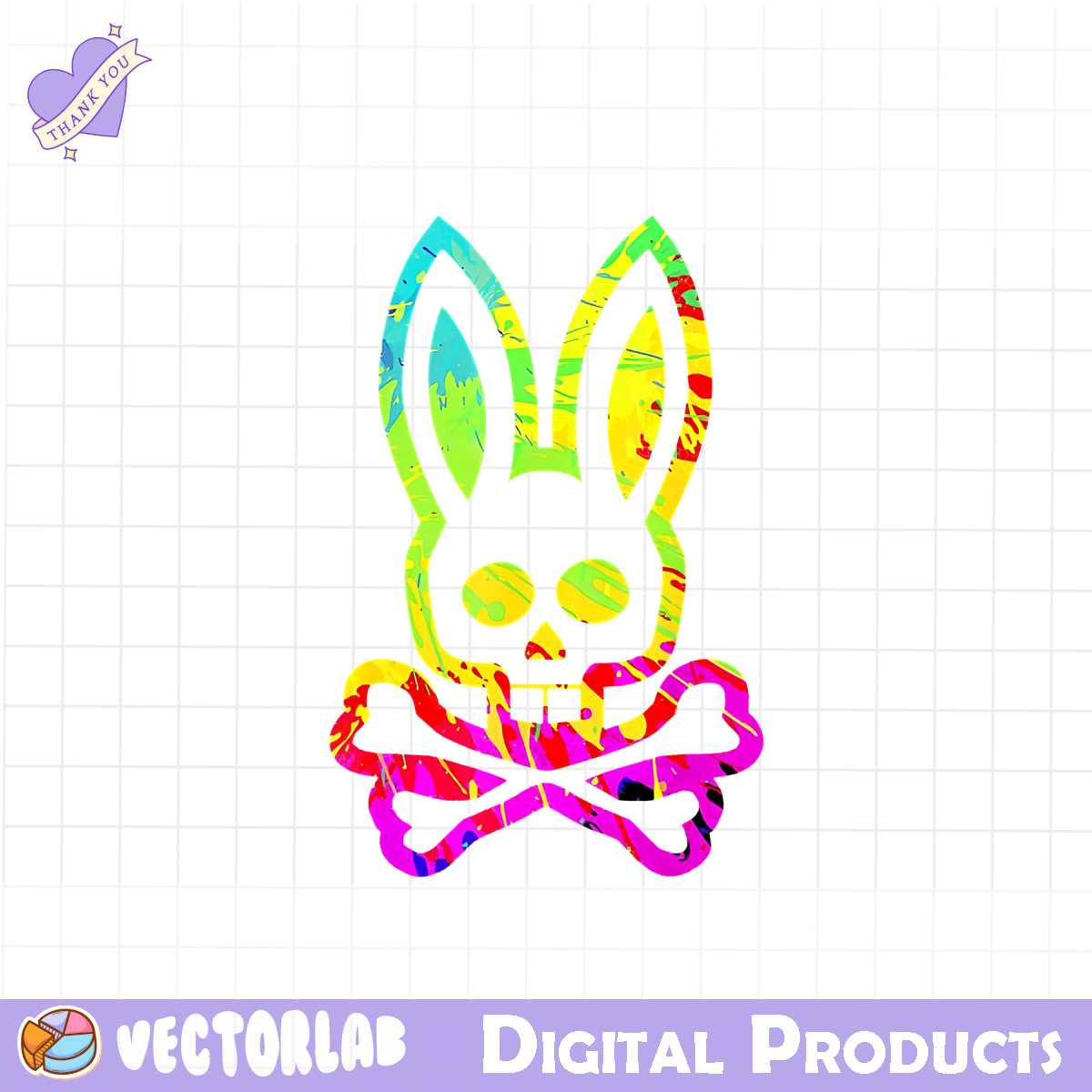 Psychedelic Bunny Png, Psycho-Bunnies Png, Skull Bunny Easte | Inspire ...