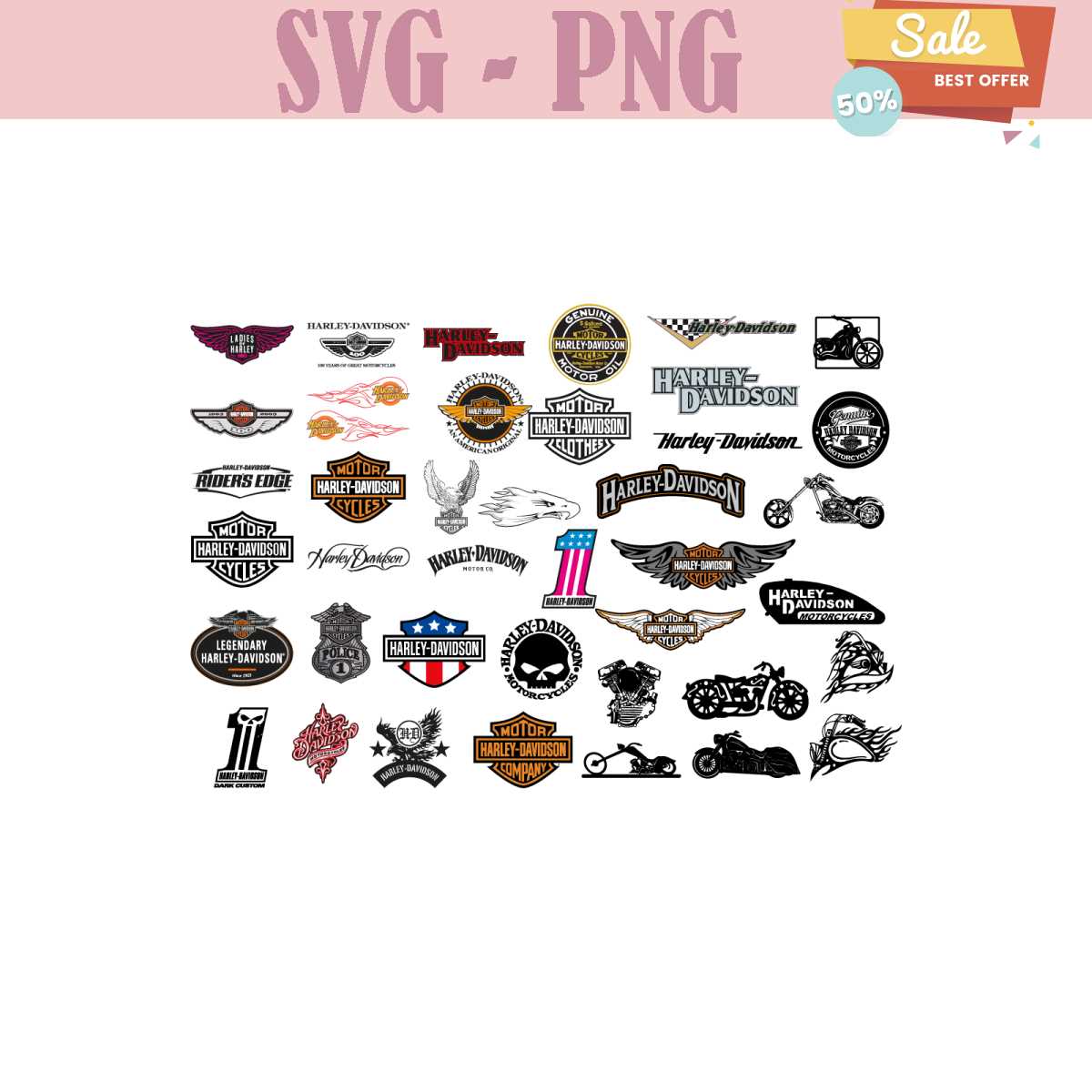 Harley Davidson svg logo, Harley Davidson SVG bundle of cric | Inspire ...