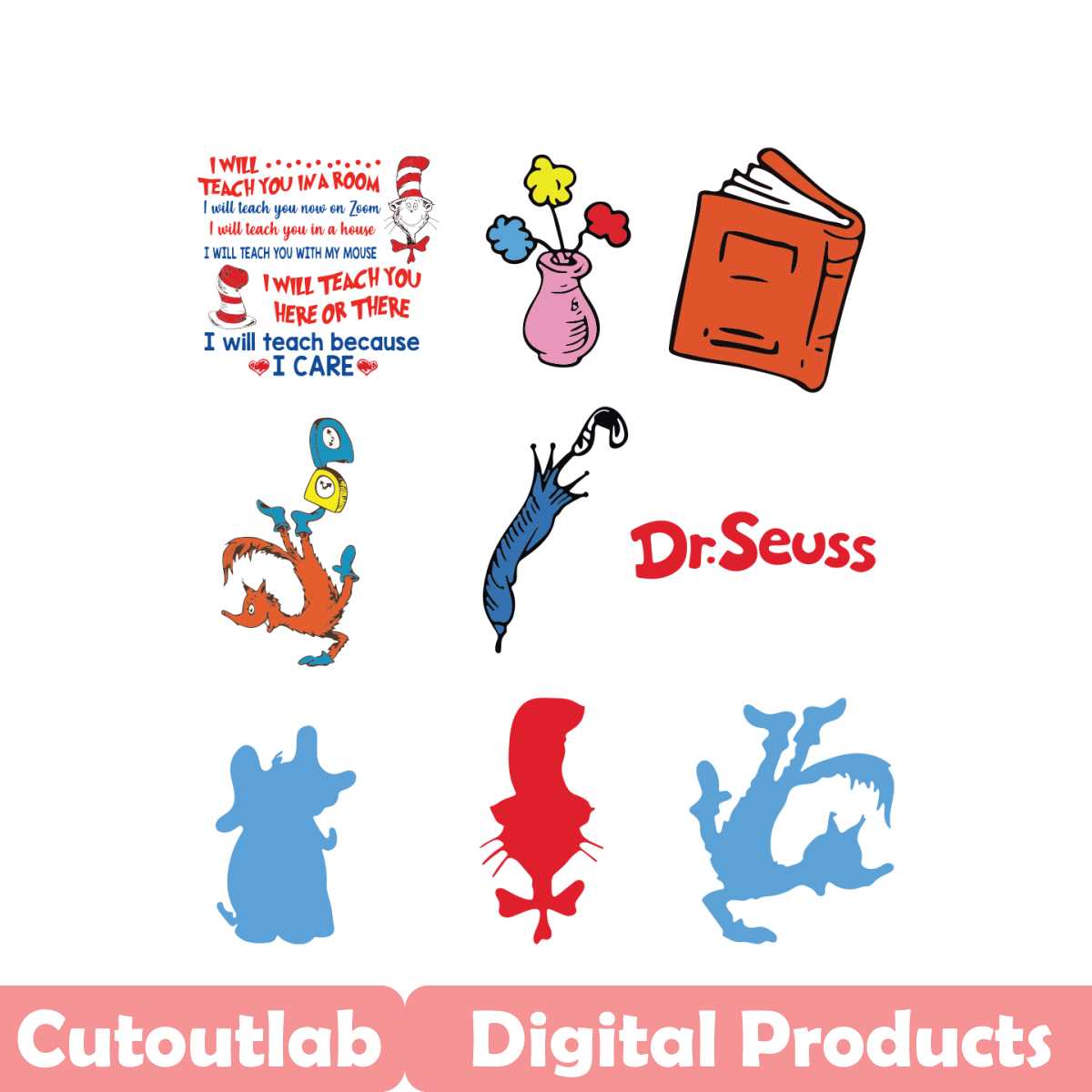 Dr Seuss Svg Bundle, Dr Seuss Svg, Dr Seuss Vector, Dr Seuss | Inspire ...