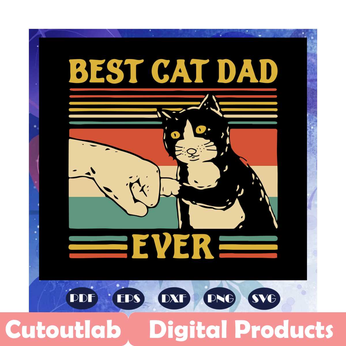 Best cat dad ever svg, cat dad svg, cat dad vintage svg, fat | Inspire ...