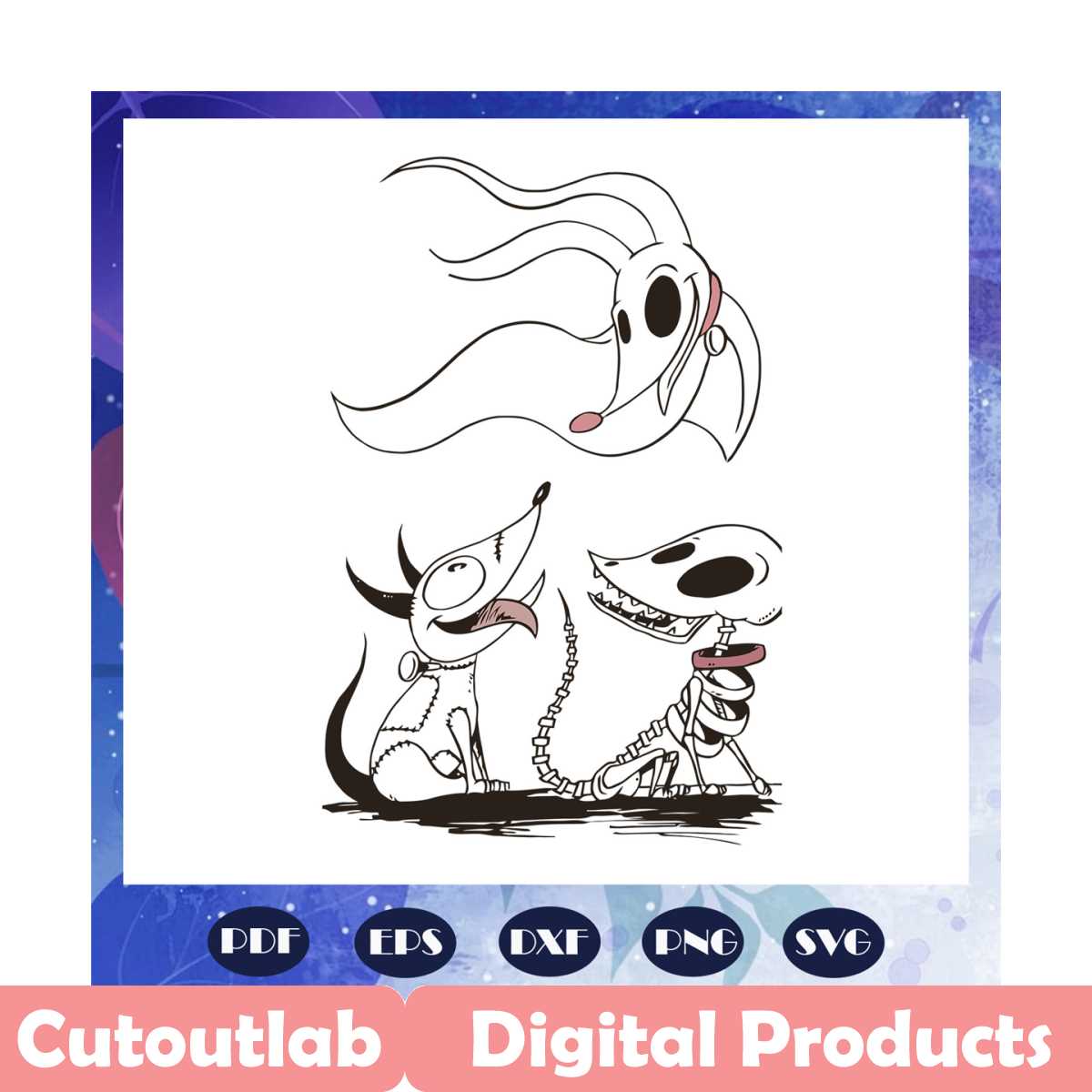 Zero dog svg, the nightmare before christmas, jack skellingt | Inspire ...