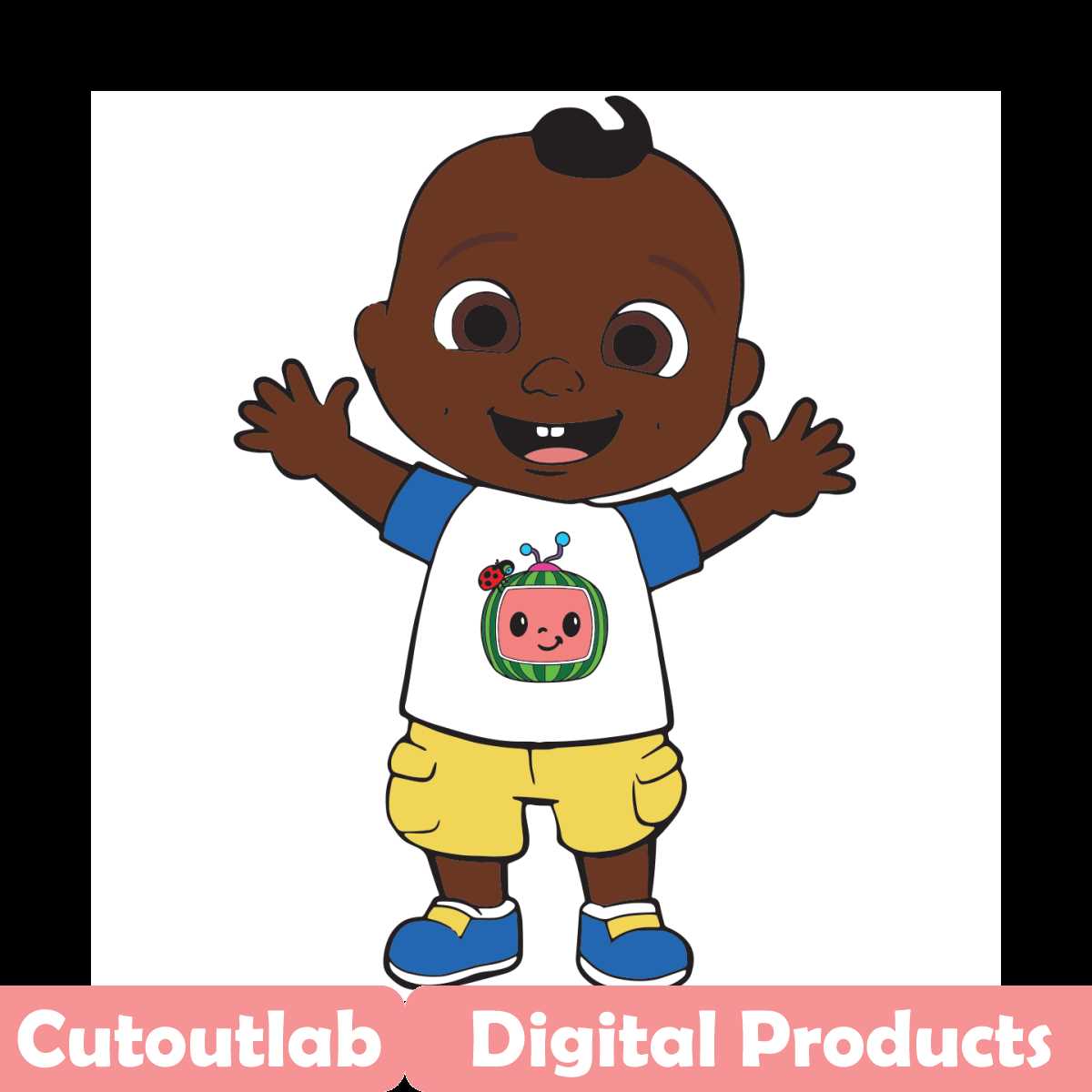 Cute Black Cocomelon JJ Svg, Trending Svg, Cocomelon JJ Svg, | Inspire ...
