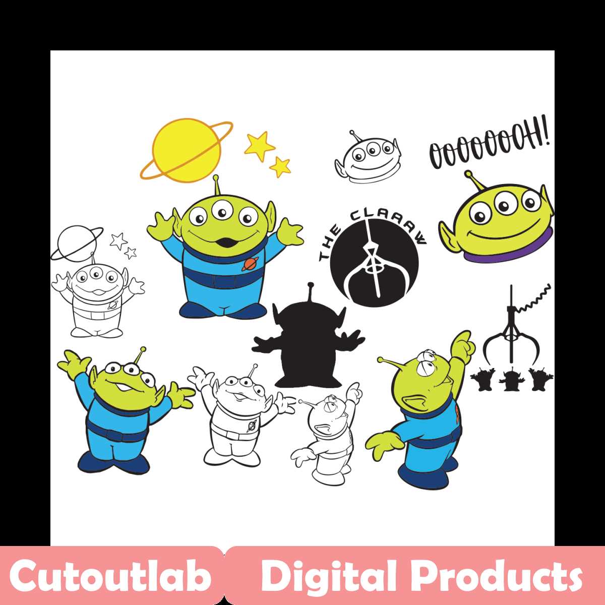 Alien Toy Story Svg Bundle, Trending Svg, Three Eyes Alien S | Inspire ...