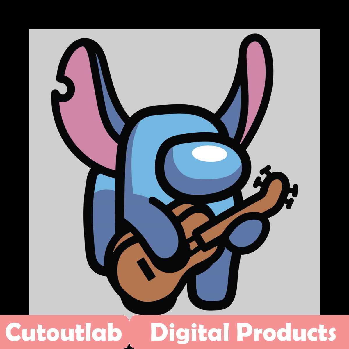 Baby Stitch Among Us Play Guitar Svg, Trending Svg, Baby Sti | Inspire ...
