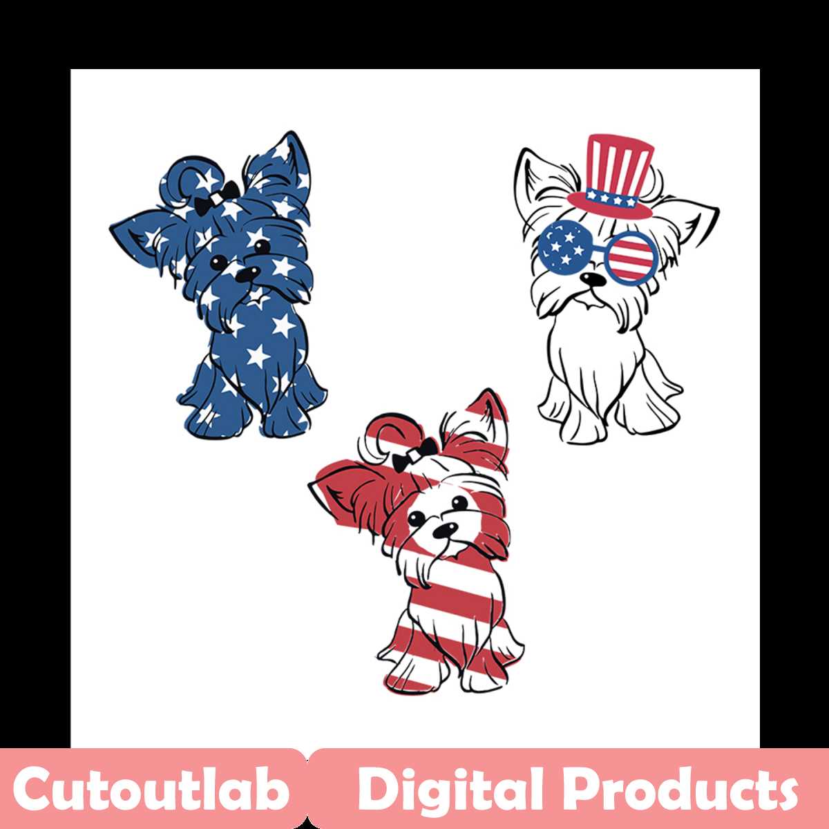July 4th Yorkie Terrier Svg Bundle, Independence Svg, July 4 | Inspire ...